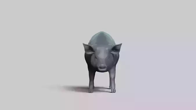 Pig Pose 03 3D model 3D printable | CGTrader