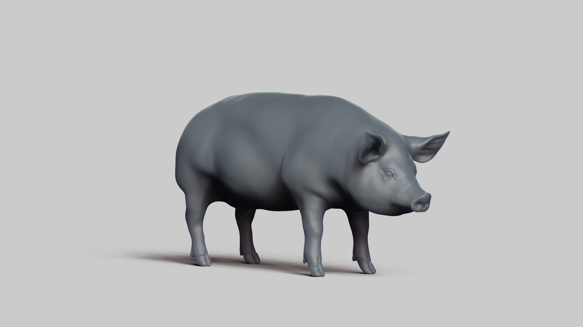 Pig Pose 03 3D model 3D printable | CGTrader