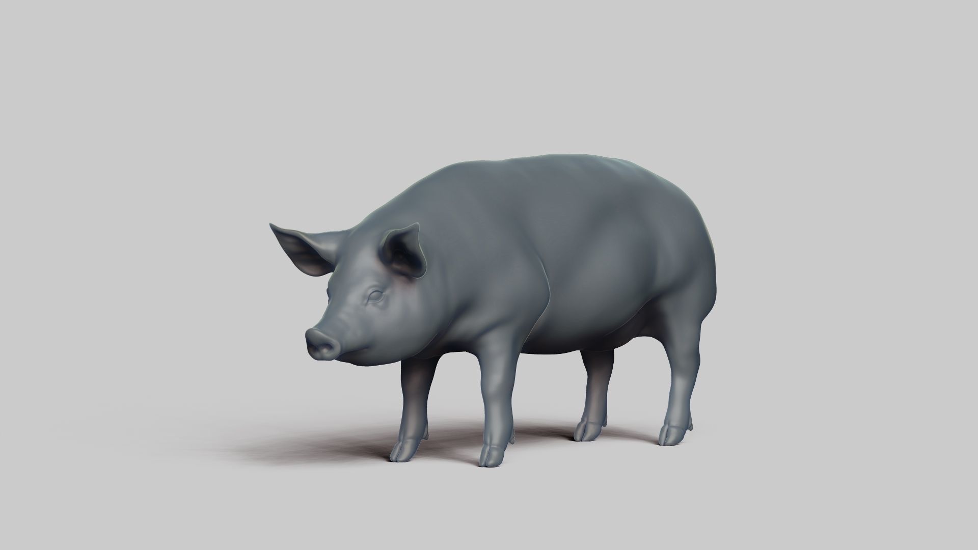 Pig Pose 03 3D model 3D printable | CGTrader