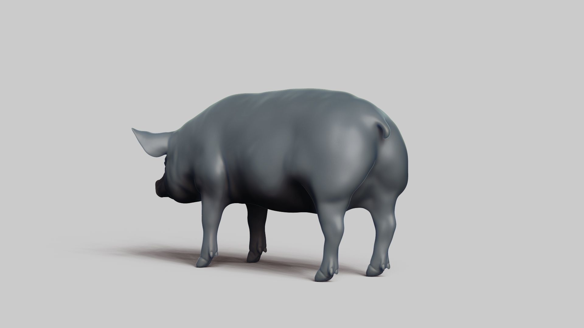 Pig Pose 03 3D model 3D printable | CGTrader