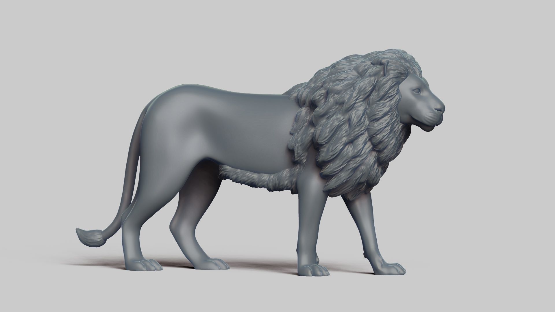 Lion Pose 02 3D model 3D printable | CGTrader