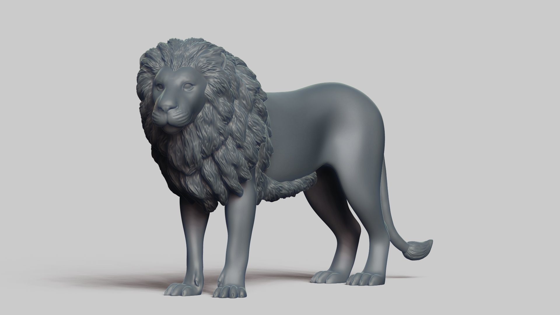 Lion Pose 01 3D model 3D printable | CGTrader
