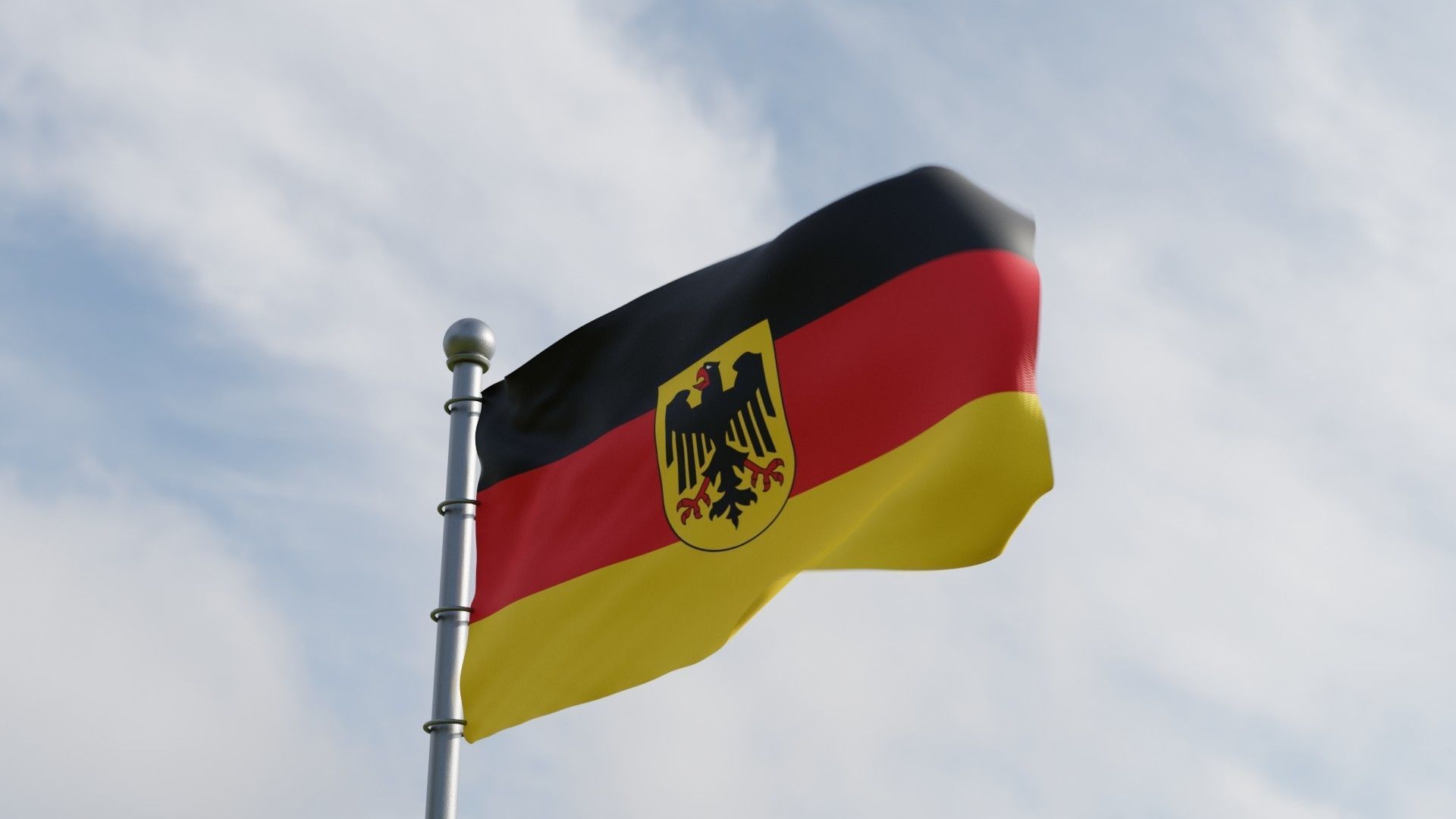 Animated Germany Flags 3D model animated | CGTrader