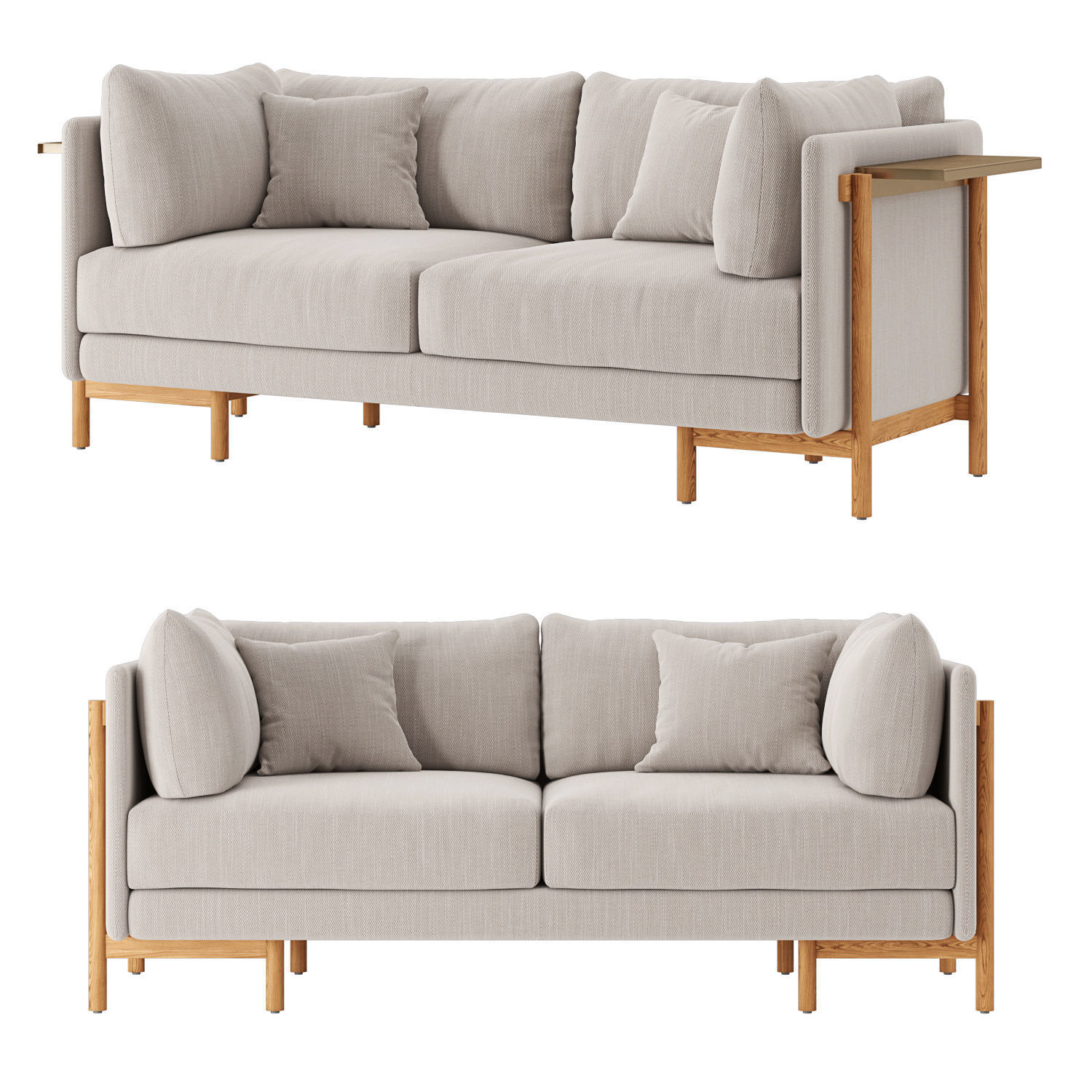 3D model Hammer and Spear Frame sofa with arms VR / AR / low-poly ...