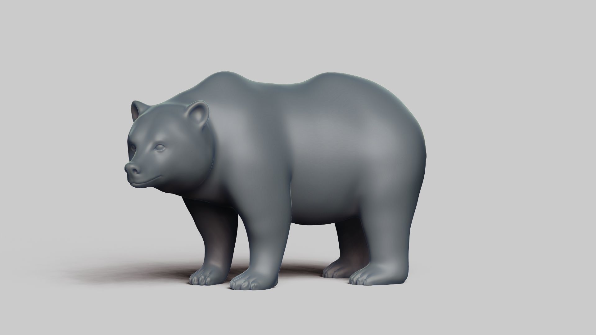 Brown Bear Pose 02 3D model 3D printable | CGTrader