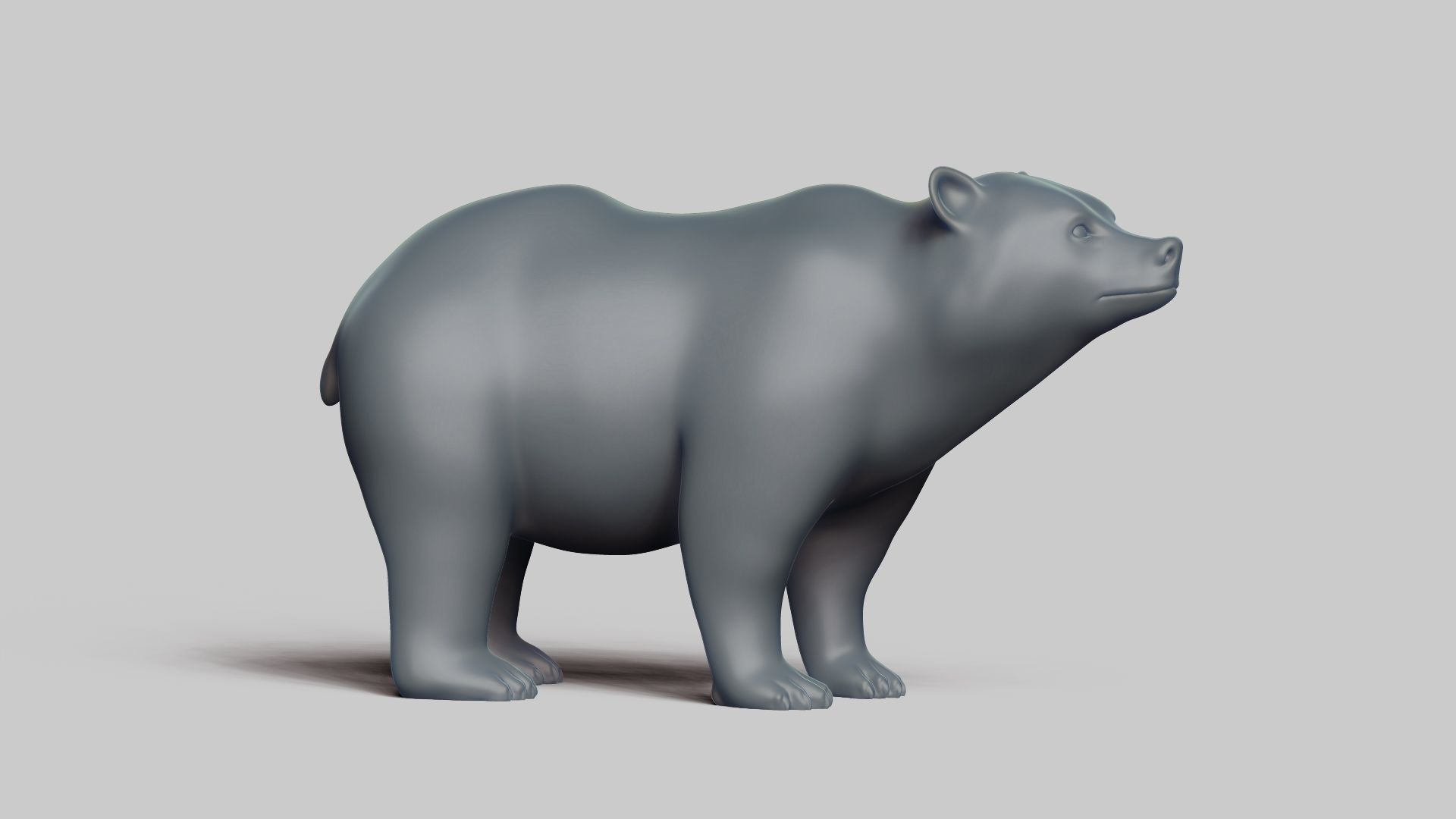 Brown Bear Pose 01 3D model 3D printable | CGTrader