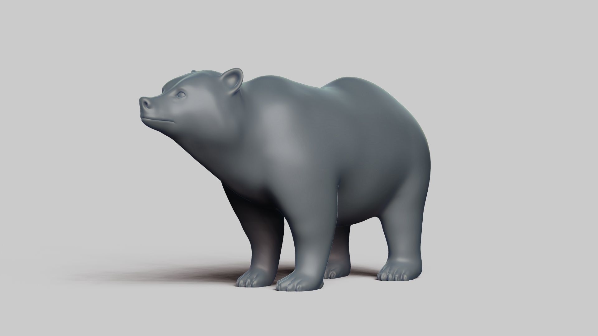 Brown Bear Pose 01 3D model 3D printable | CGTrader