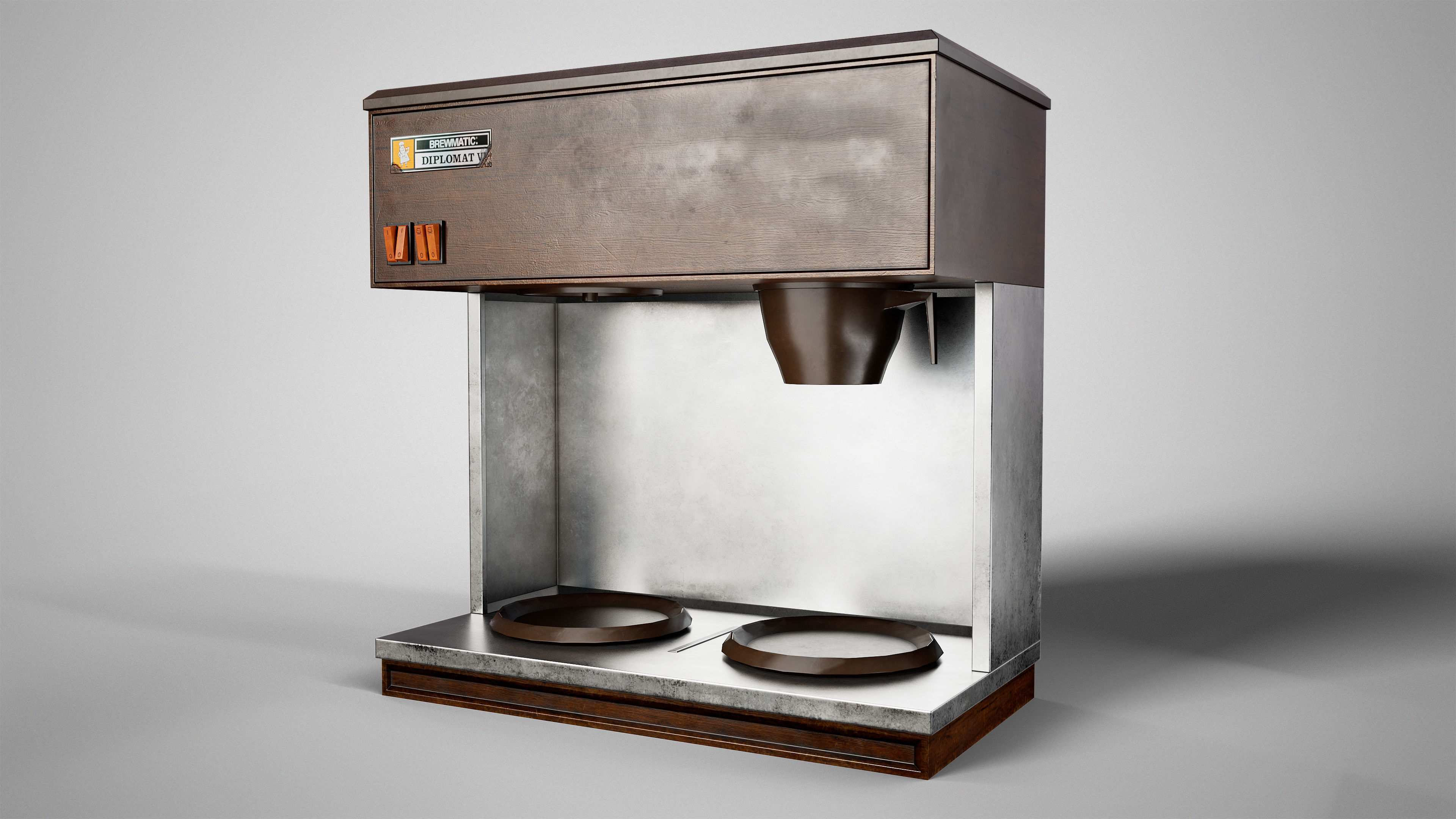 3D model Brewmatic Diplomat Coffee Maker - Retro Diner Coffee Brewer VR ...