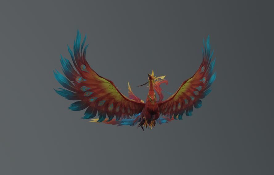 3D model Phoenix Rainbow Fantasy VR / AR / low-poly | CGTrader