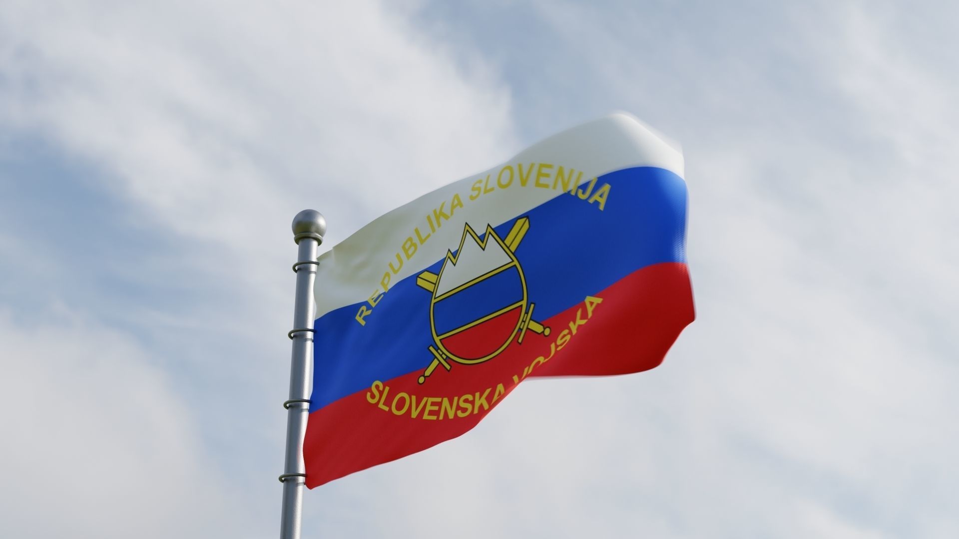 Animated Slovenia Flags 3D model animated | CGTrader