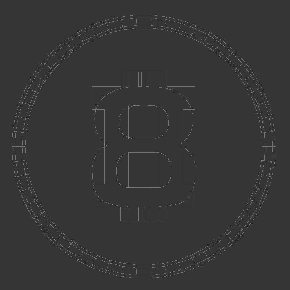 Double-sided 3d model of bitcoin cryptocurrency coin 3D model | CGTrader