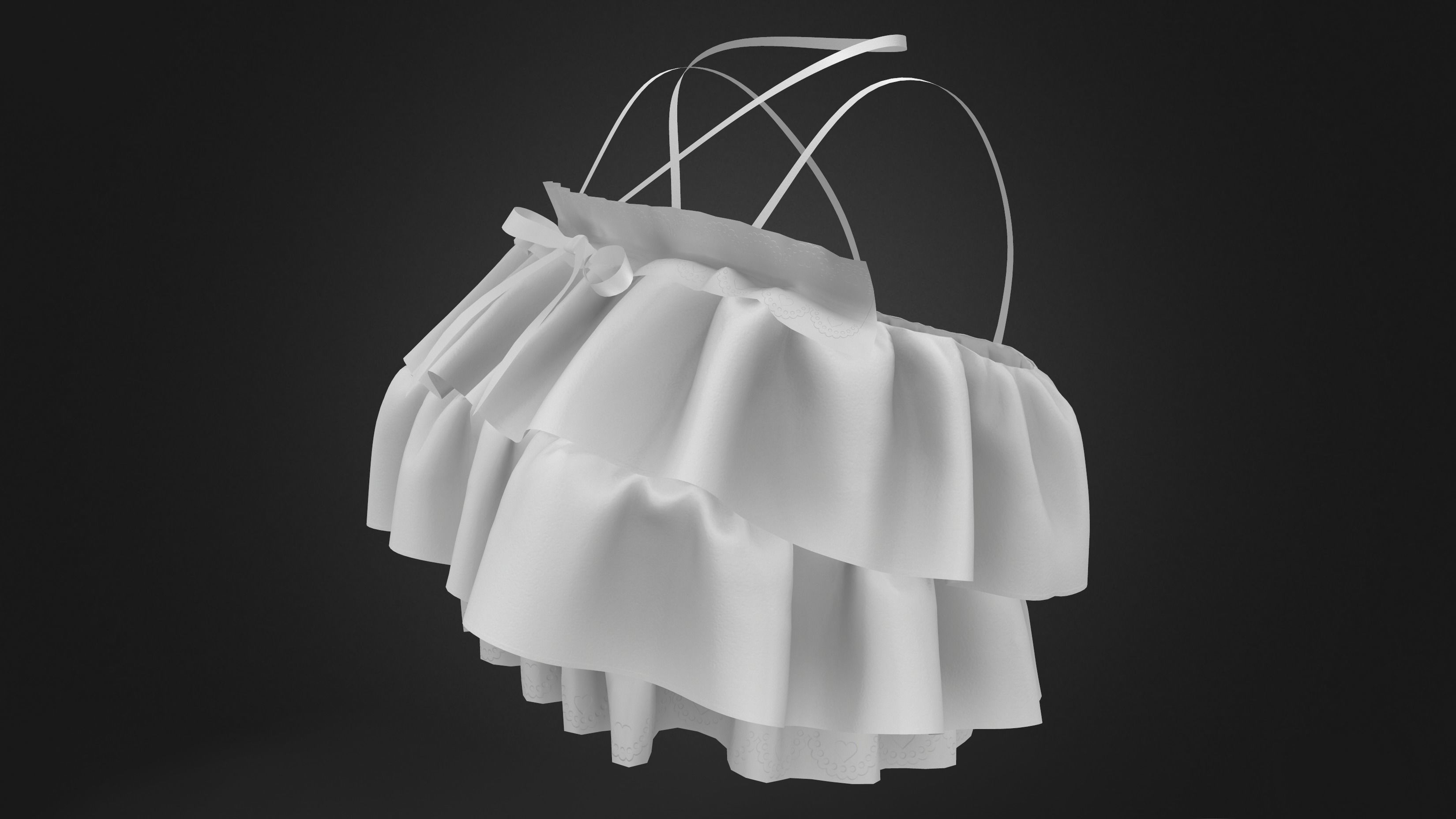 3D model Japanese Lolita Ruffles Amp Top Pink and Black VR / AR / low ...