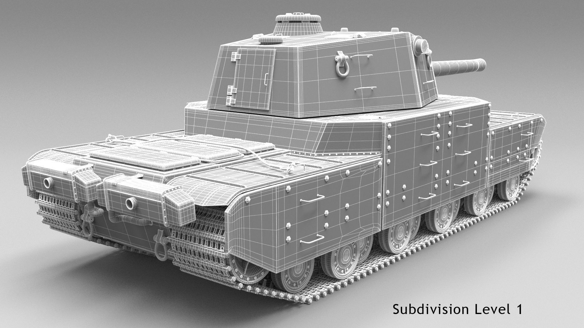 Type 2605 Super Heavy Tank 3D model | CGTrader