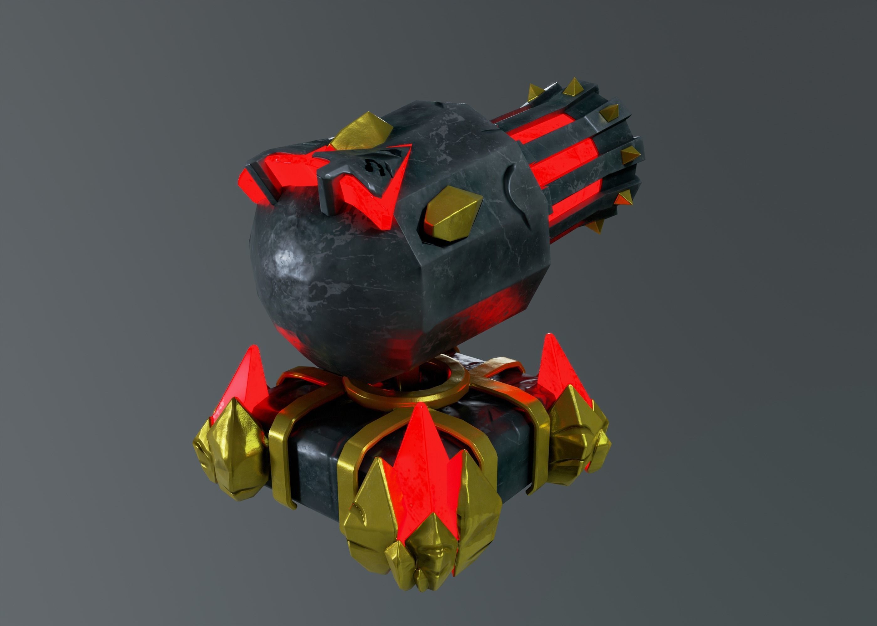 3D model clash-gun grenade launcher VR / AR / low-poly | CGTrader