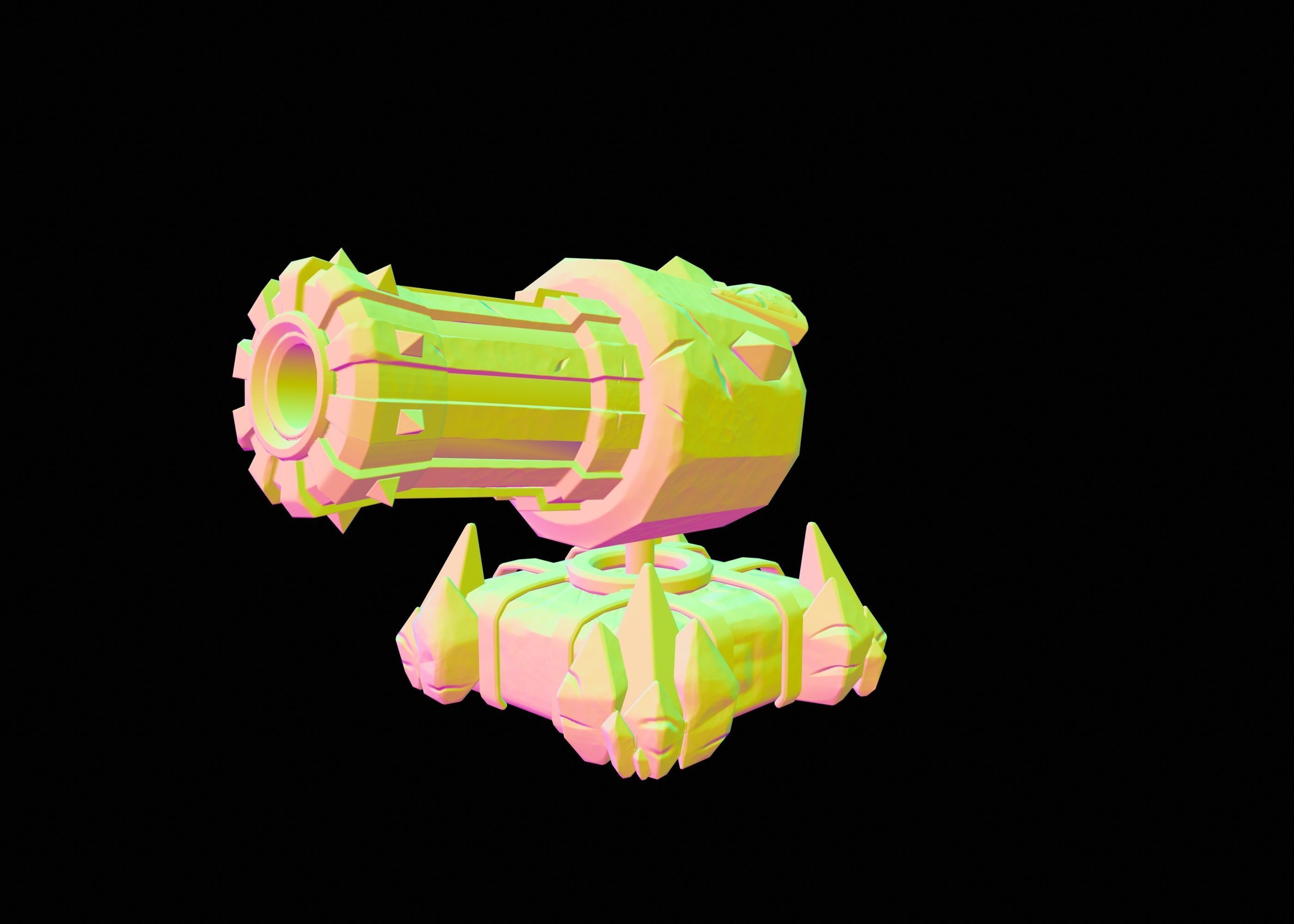 3D model clash-gun grenade launcher VR / AR / low-poly | CGTrader