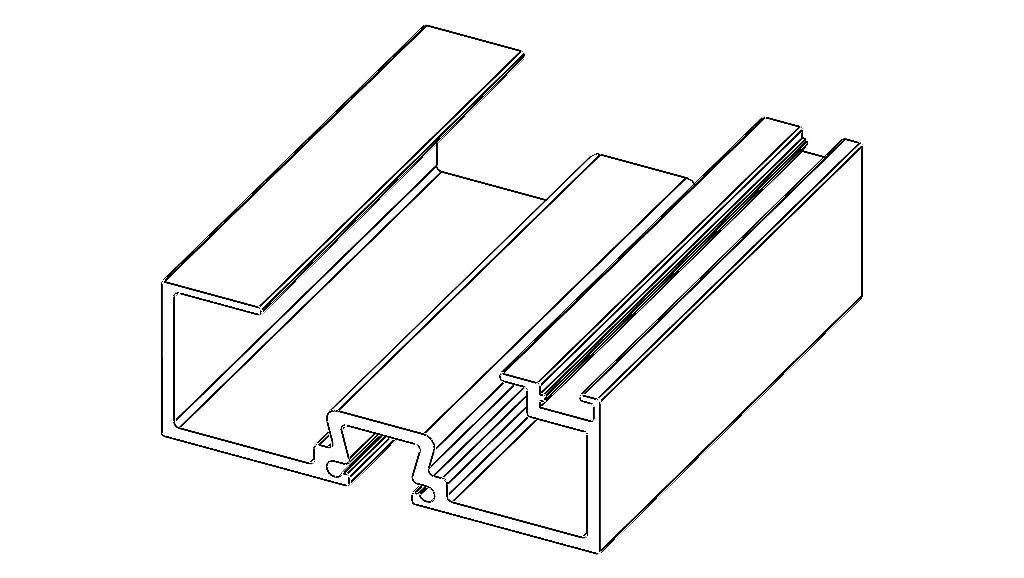 3D model Extruded Aluminium Profile Enclosures Set for Shopfront VR ...
