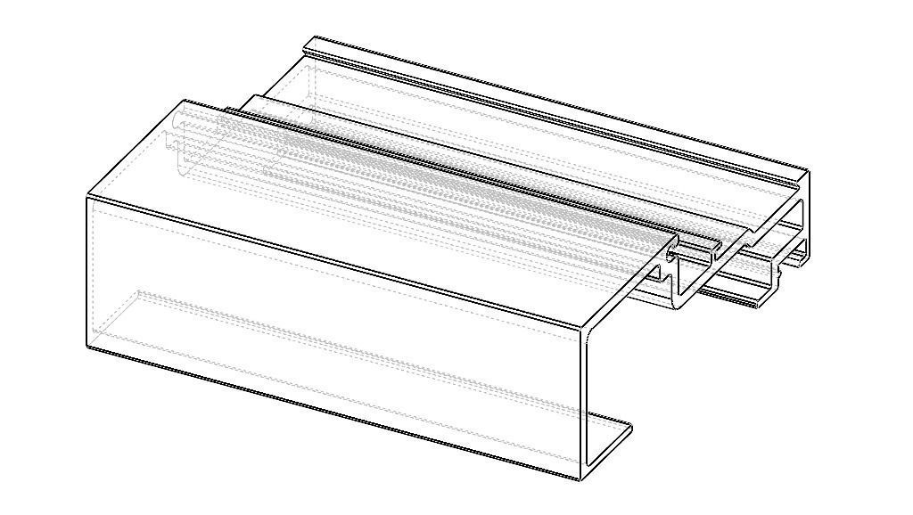 3D model Extruded Aluminium Profile Enclosures Set for Shopfront VR ...