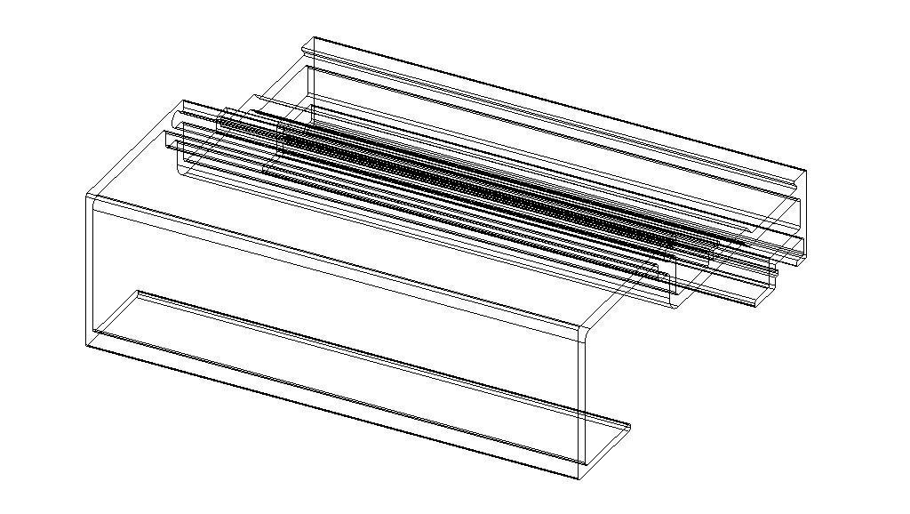 3D model Extruded Aluminium Profile Enclosures Set for Shopfront VR ...