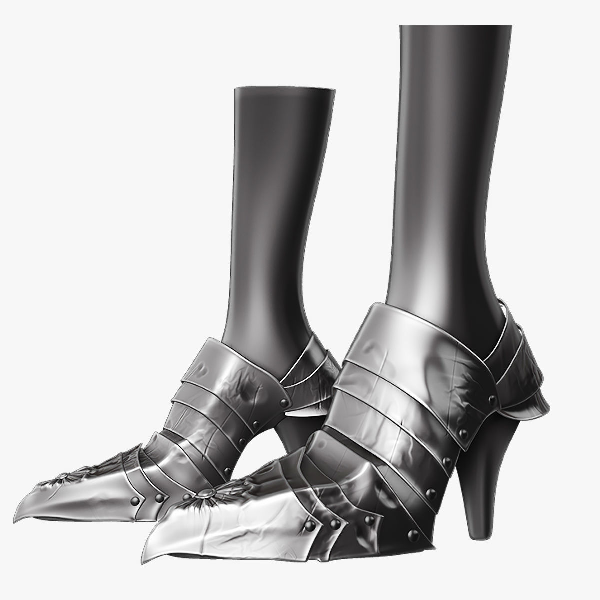 Female Knigt Foot Armor Sculpt Project 3D model | CGTrader