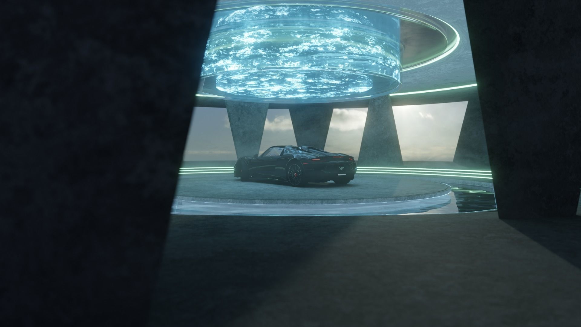 Car studio Scene 3D model | CGTrader