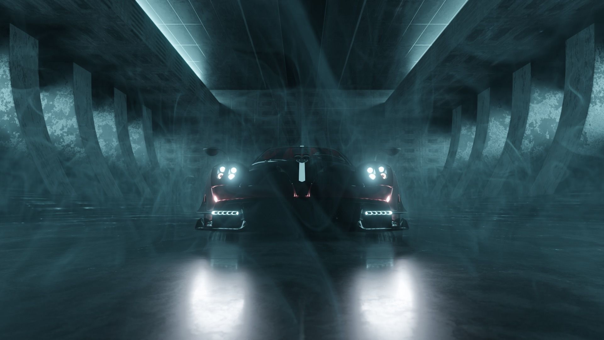 Stone Car Studio Scene 3D model | CGTrader