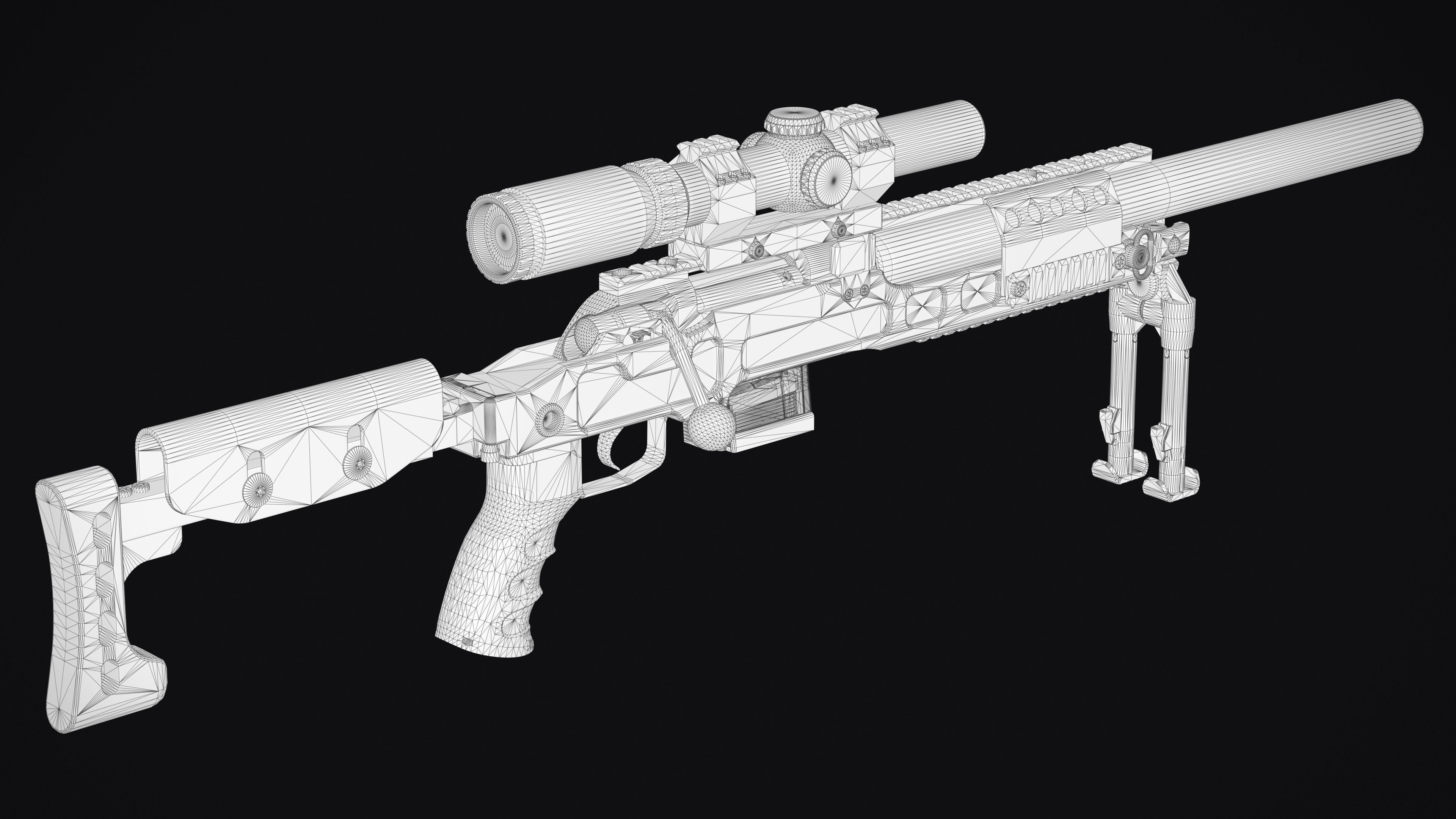 3D model SPR300 sniper rifle VR / AR / low-poly | CGTrader