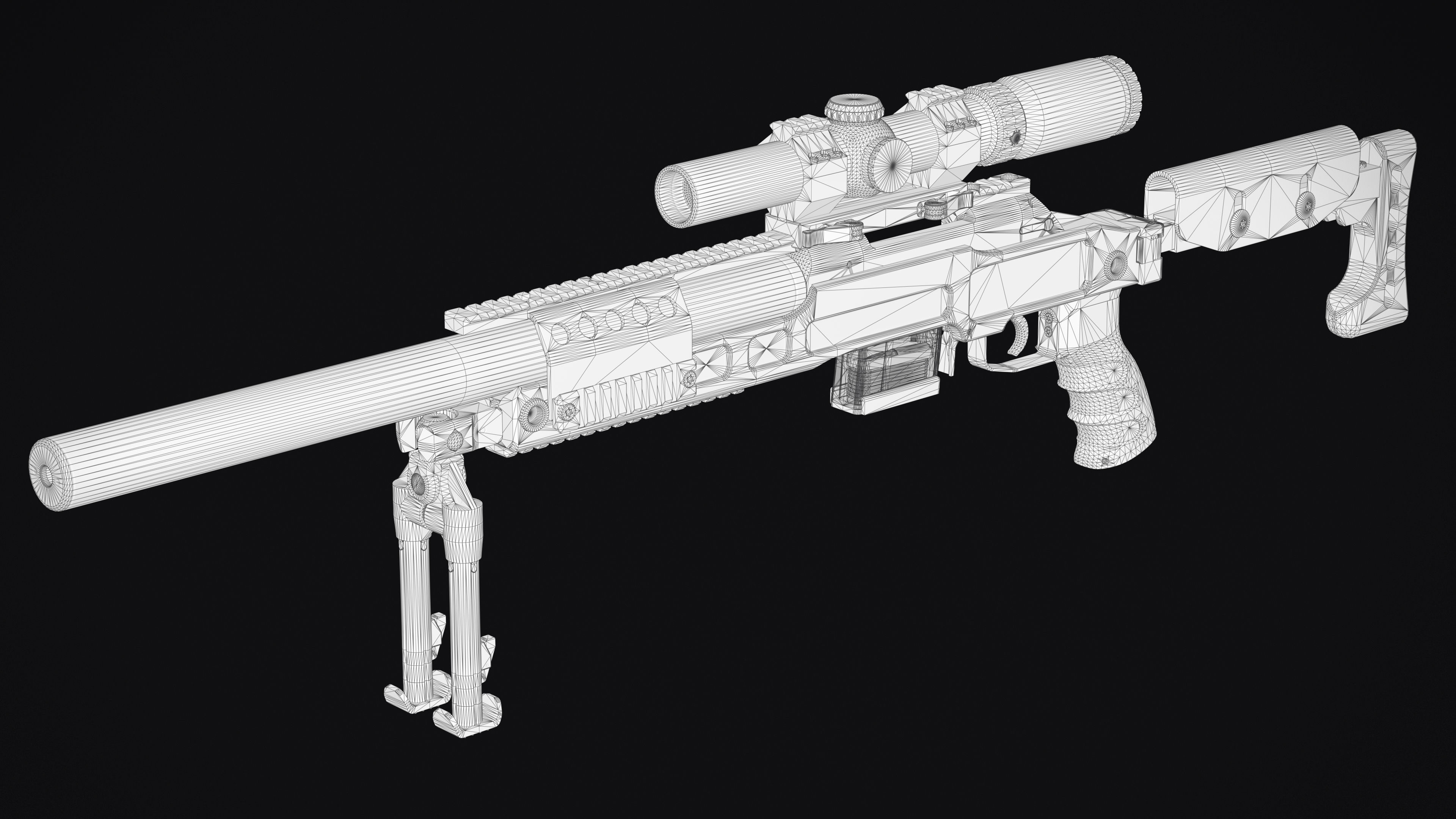 3D model SPR300 sniper rifle VR / AR / low-poly | CGTrader