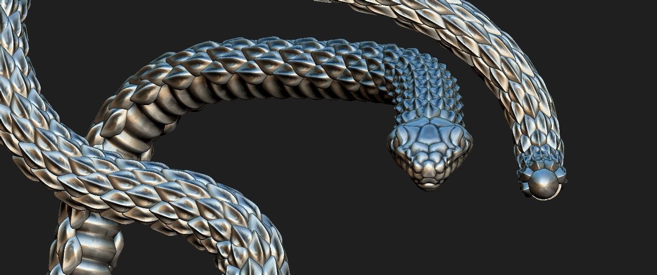 printable snake bracelet 3D model 3D printable | CGTrader