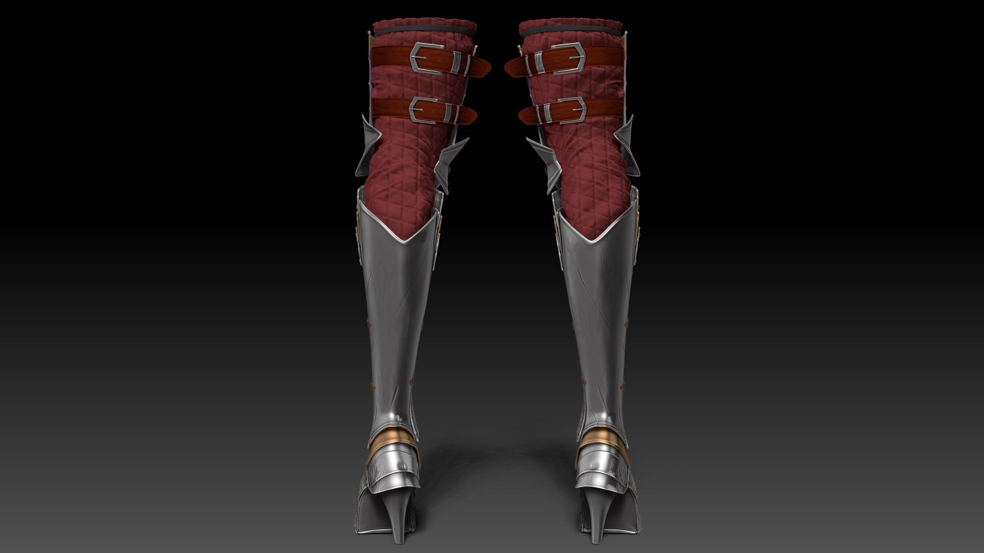 Female Knigt Leg Armor Set Sculpt Project 3D model | CGTrader