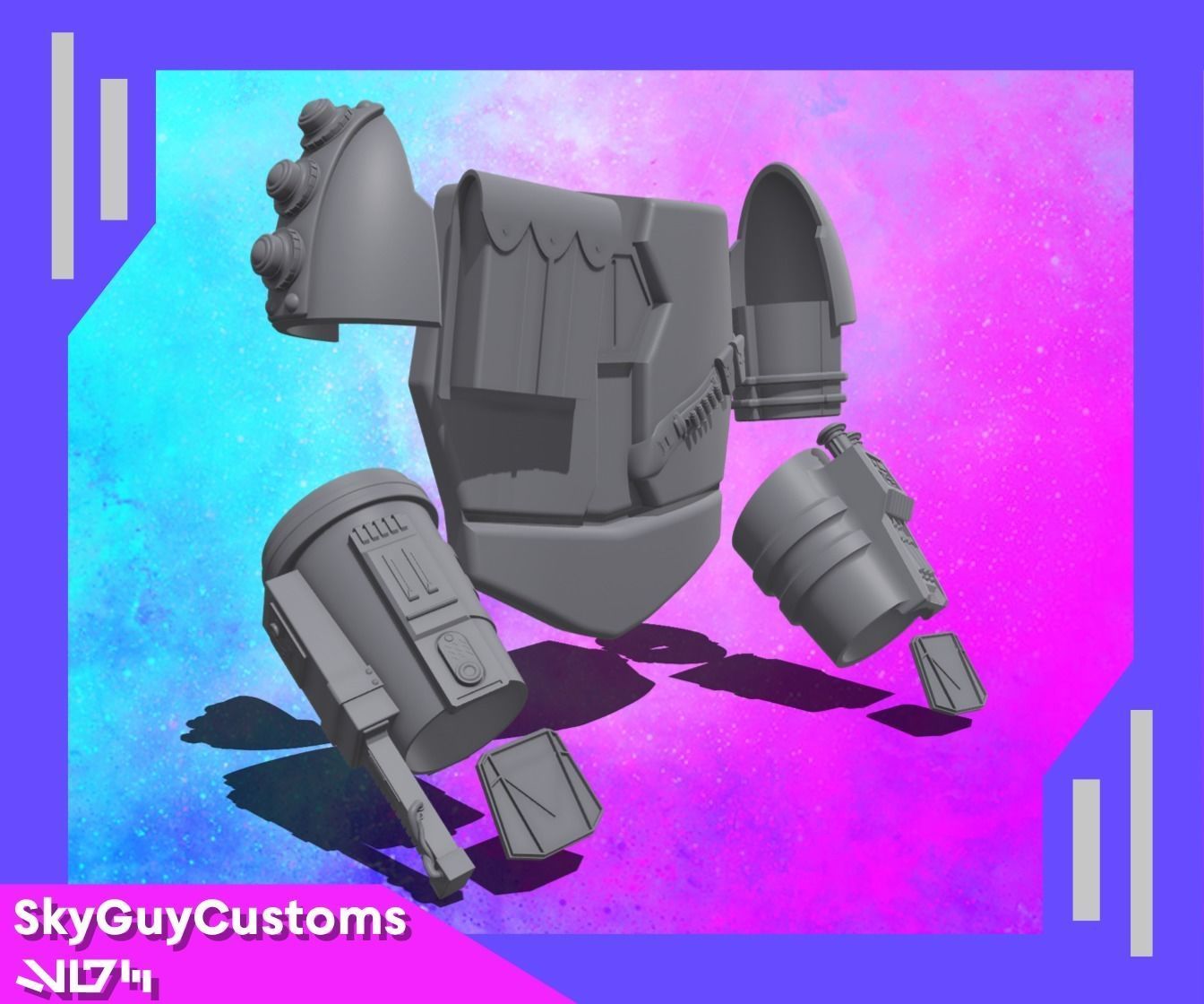 Modular Mandalorian Armor 3D Print Files 3D model 3D printable | CGTrader