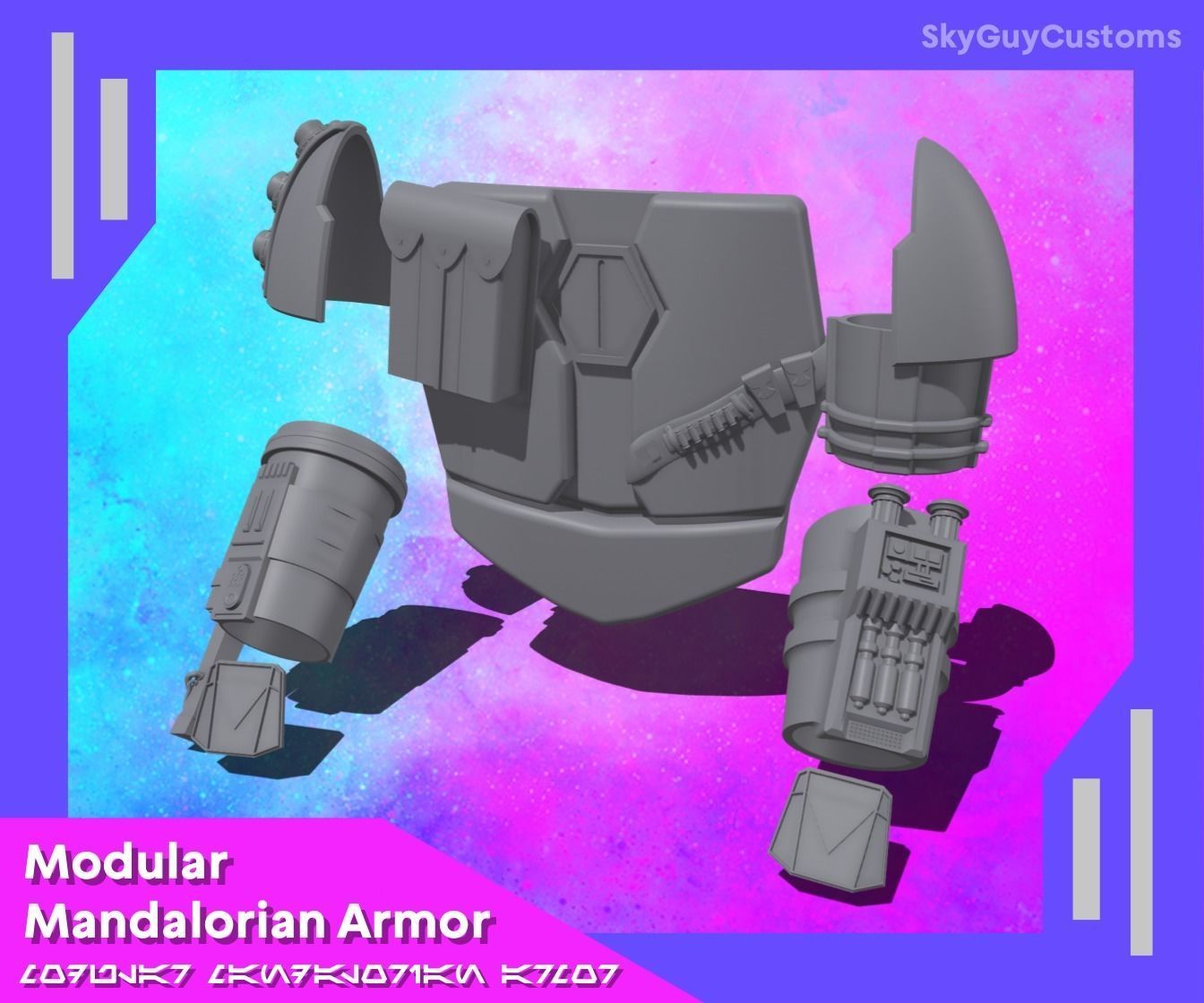 Modular Mandalorian Armor 3D Print Files 3D model 3D printable | CGTrader