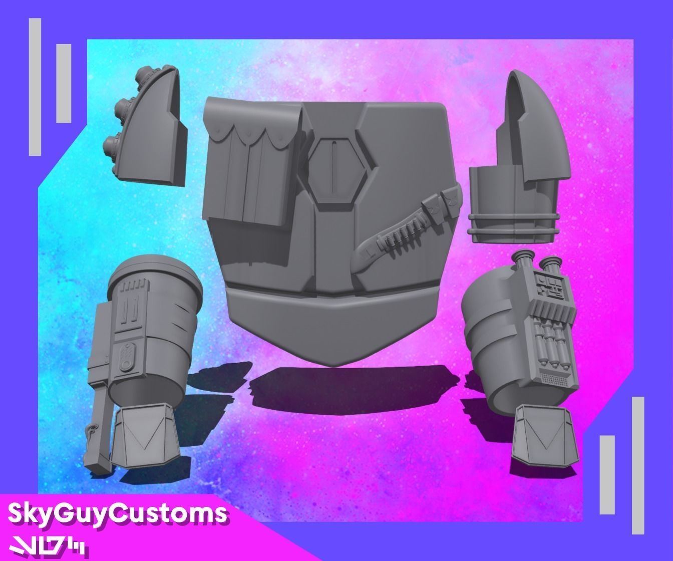 Modular Mandalorian Armor 3D Print Files 3D model 3D printable | CGTrader