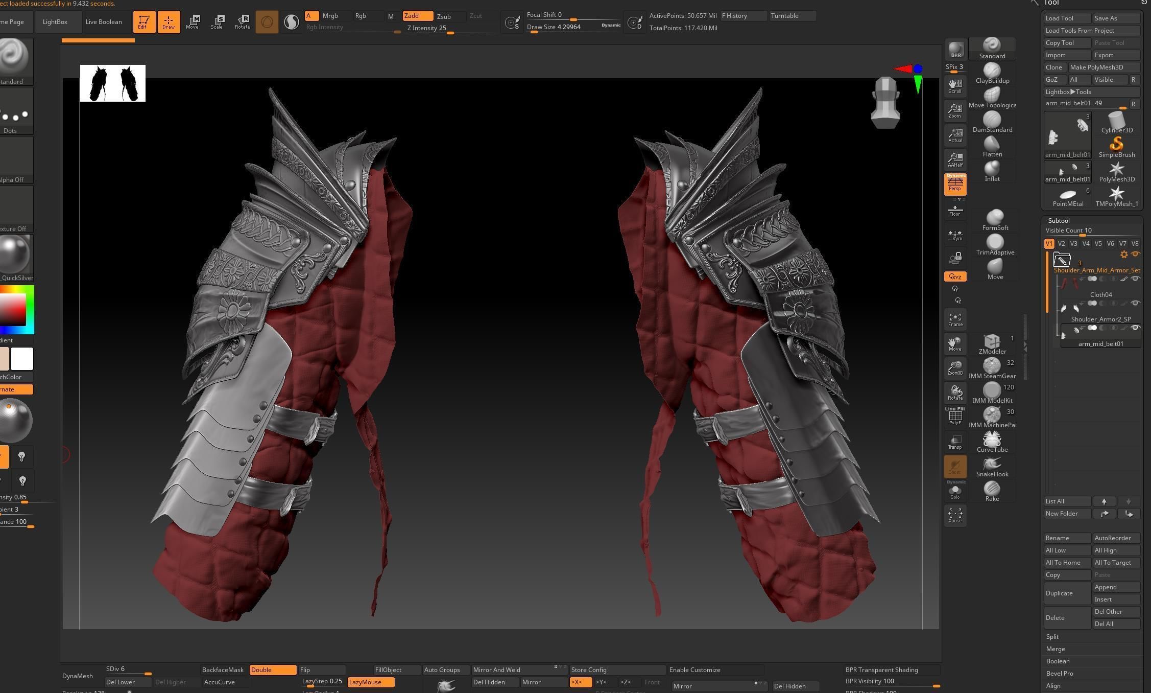 Female Knigt Shoulder Armor Sculpt Project 3D model | CGTrader