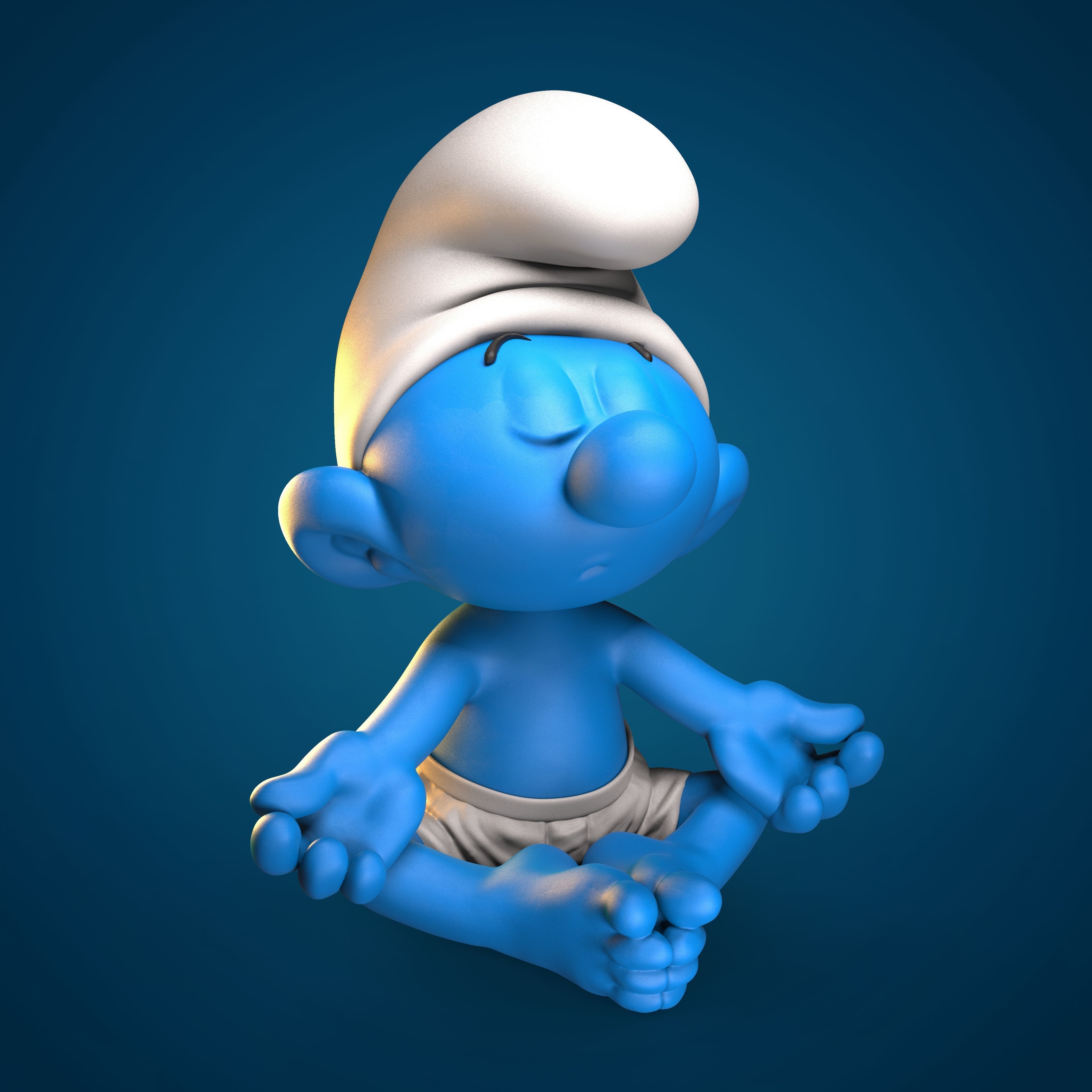 yogi smurf 3D model 3D printable | CGTrader