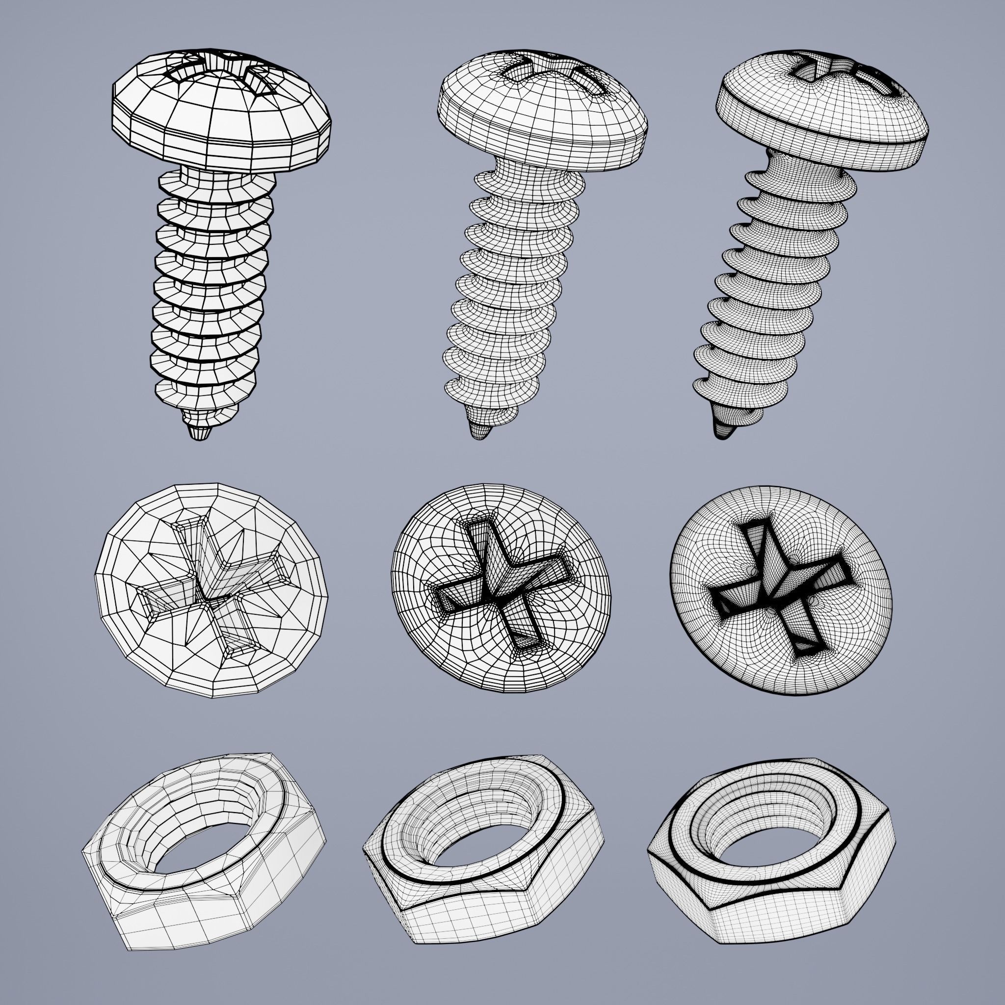 Screw Collection 3D model | CGTrader