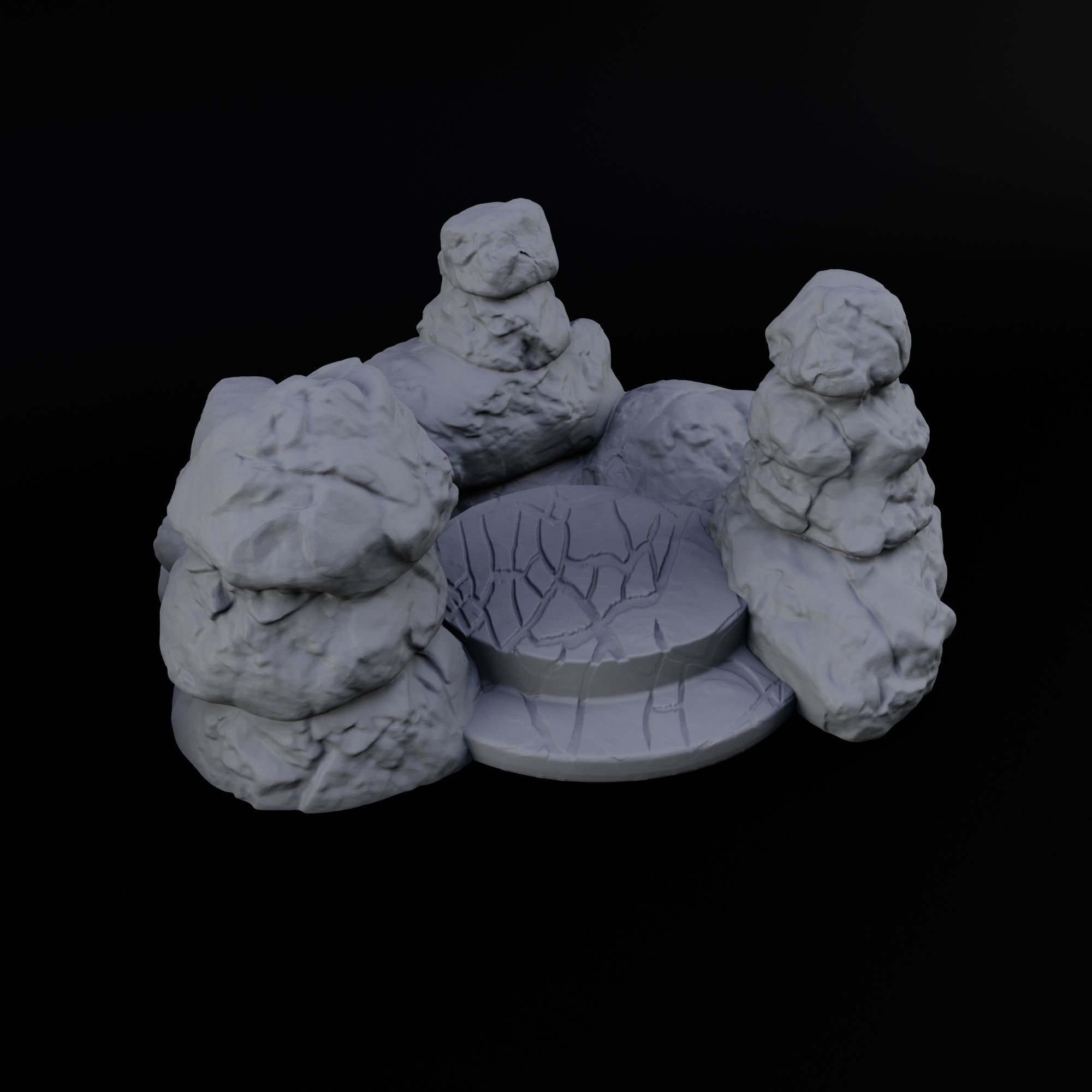 warhammer 40k rock terrain platforms free 3D model 3D printable | CGTrader