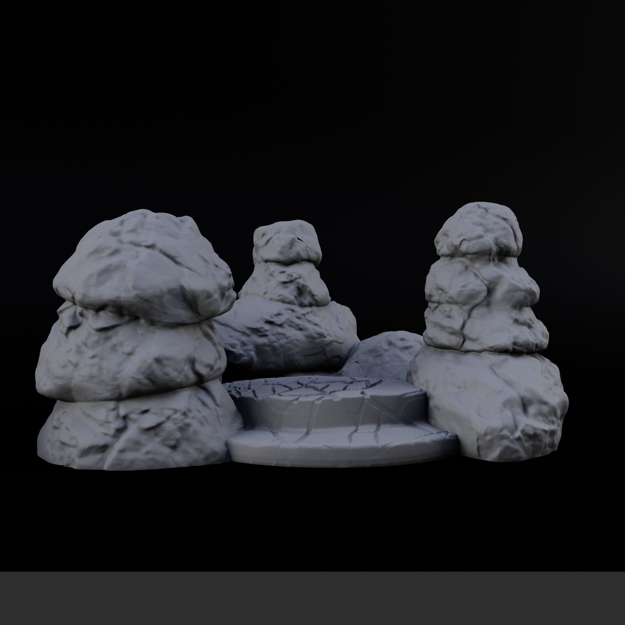 warhammer 40k rock terrain platforms free 3D model 3D printable | CGTrader