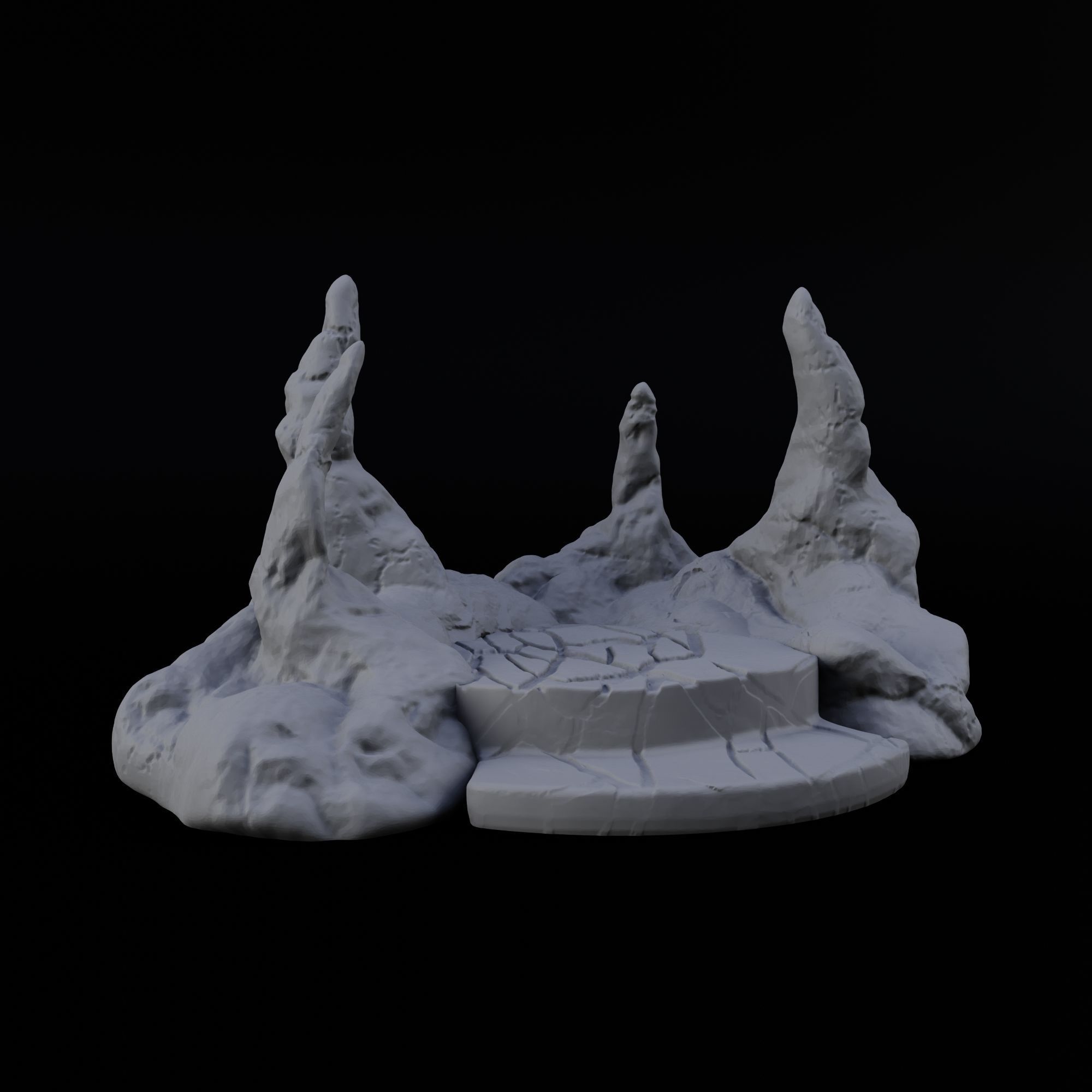 warhammer 40k rock terrain platforms free 3D model 3D printable | CGTrader