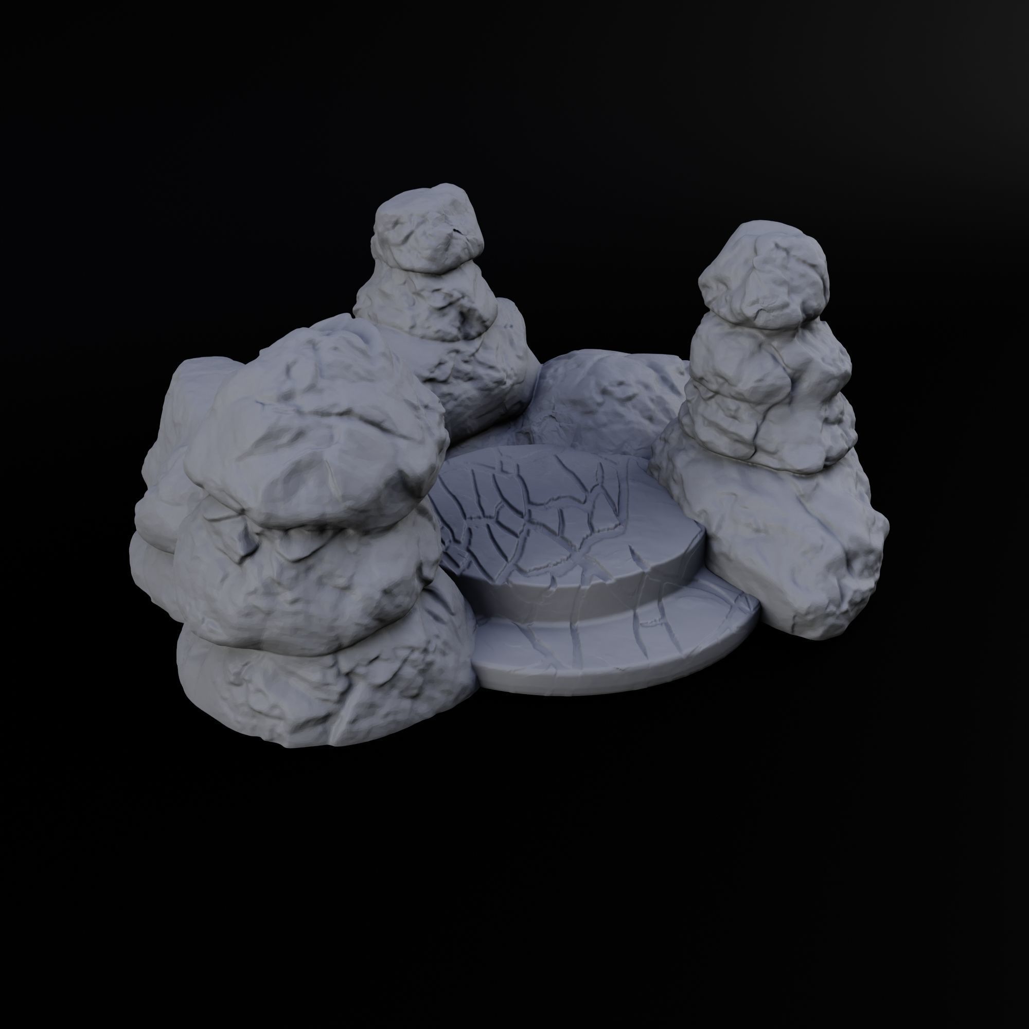 warhammer 40k rock terrain platforms free 3D model 3D printable | CGTrader
