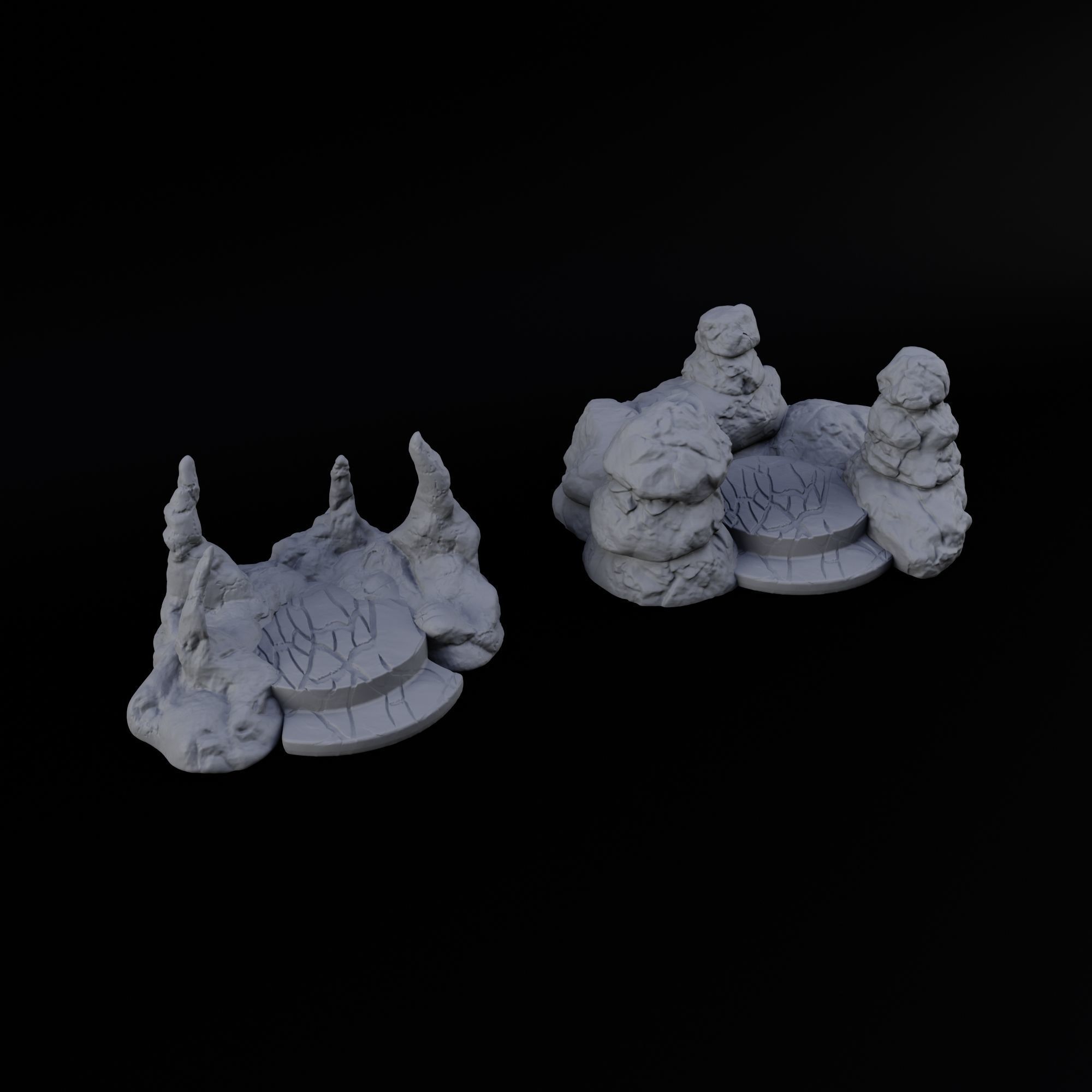 warhammer 40k rock terrain platforms free 3D model 3D printable | CGTrader