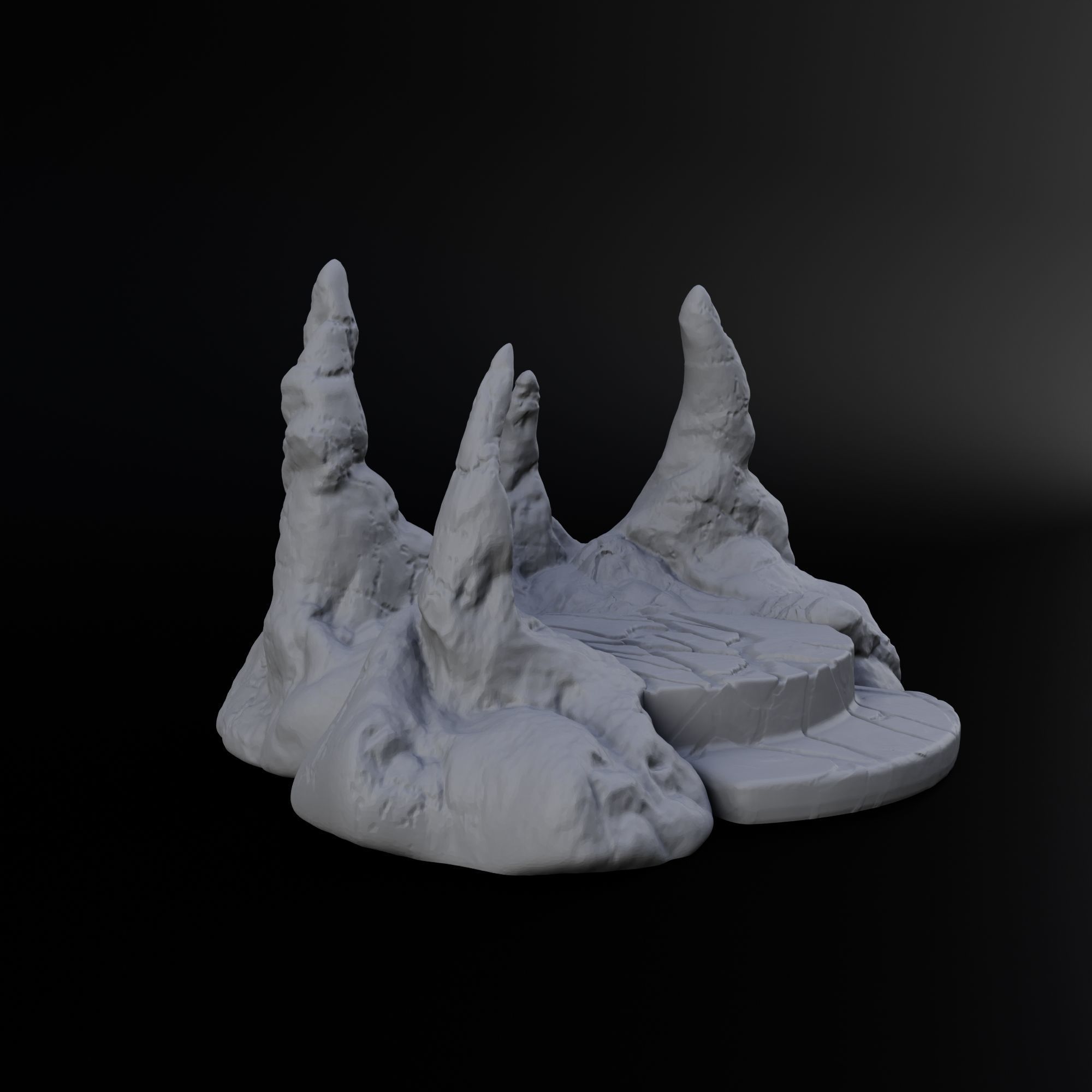 warhammer 40k rock terrain platforms free 3D model 3D printable | CGTrader