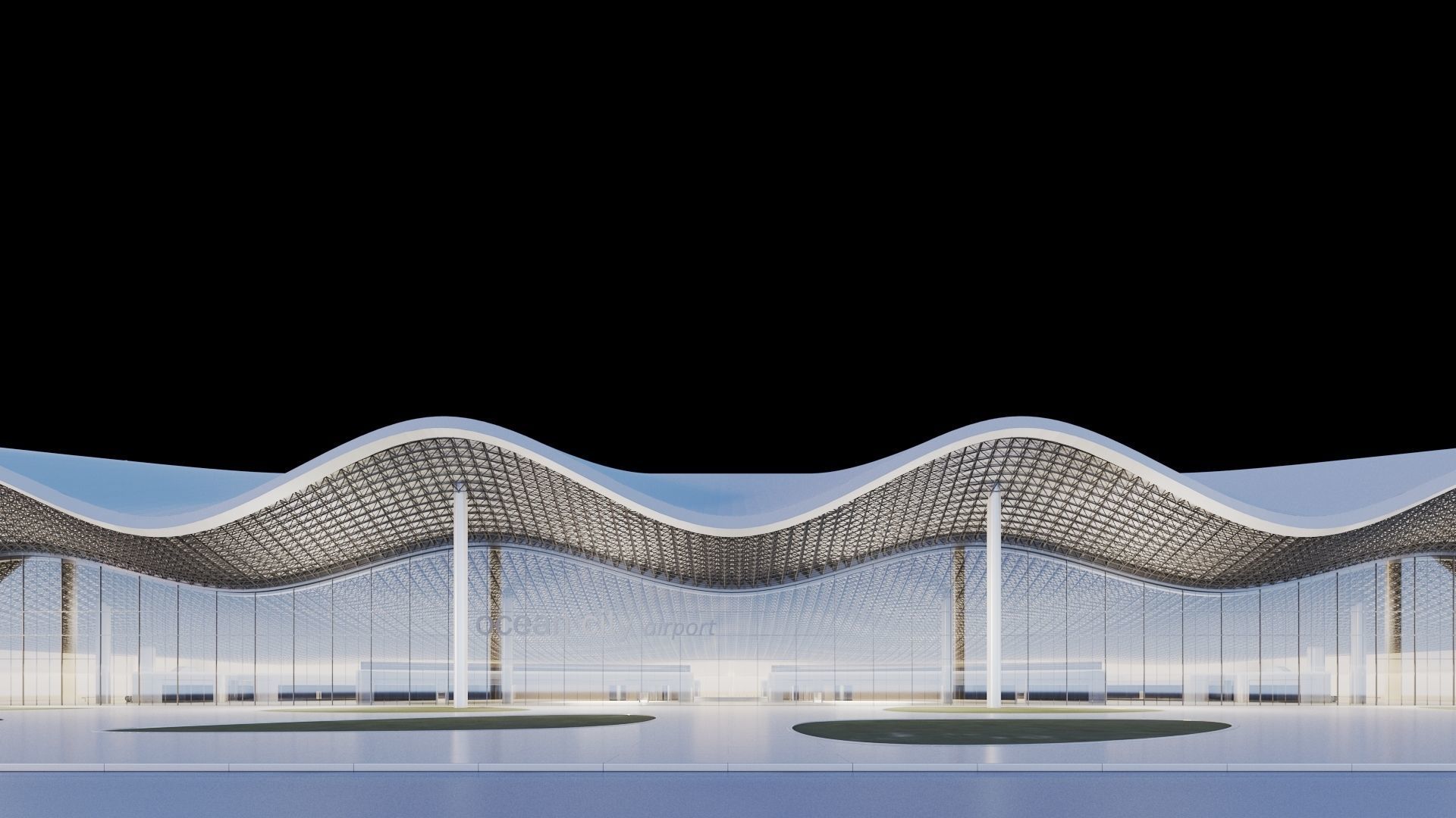 Modern Airport building facade Archviz 3D model | CGTrader