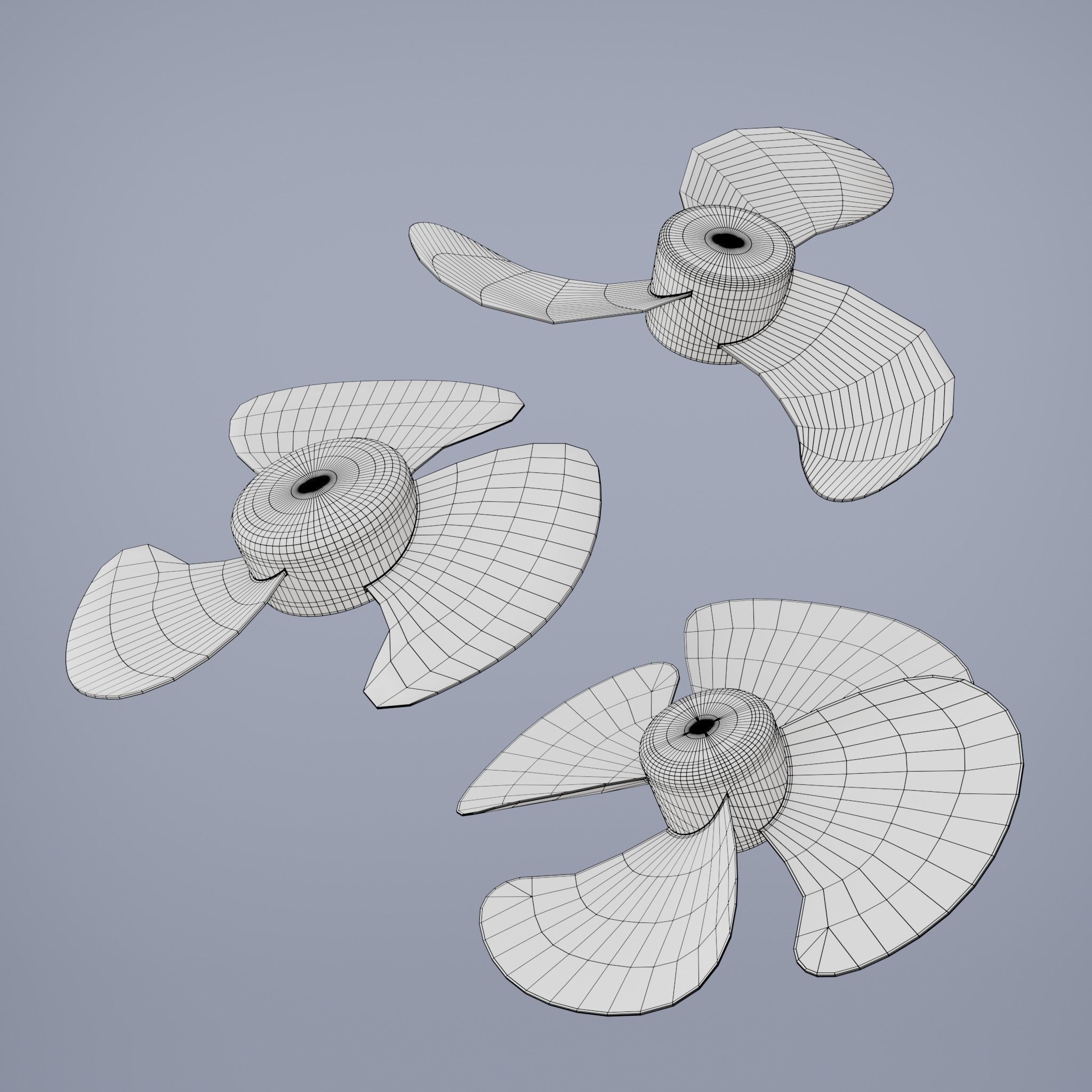 Propeller Collection three propellers 3D model | CGTrader