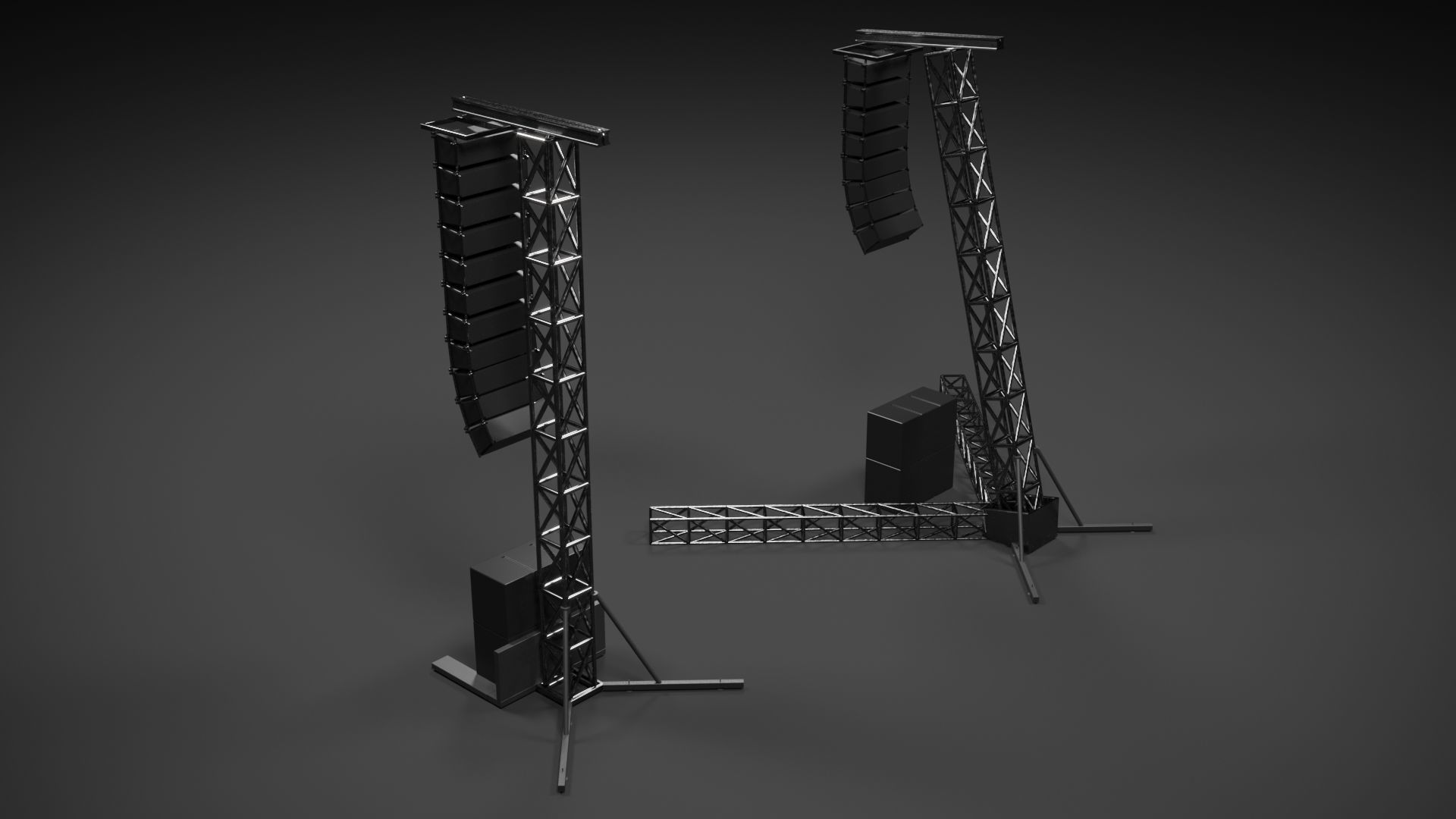 Concert Sound System Line Array 3D model | CGTrader