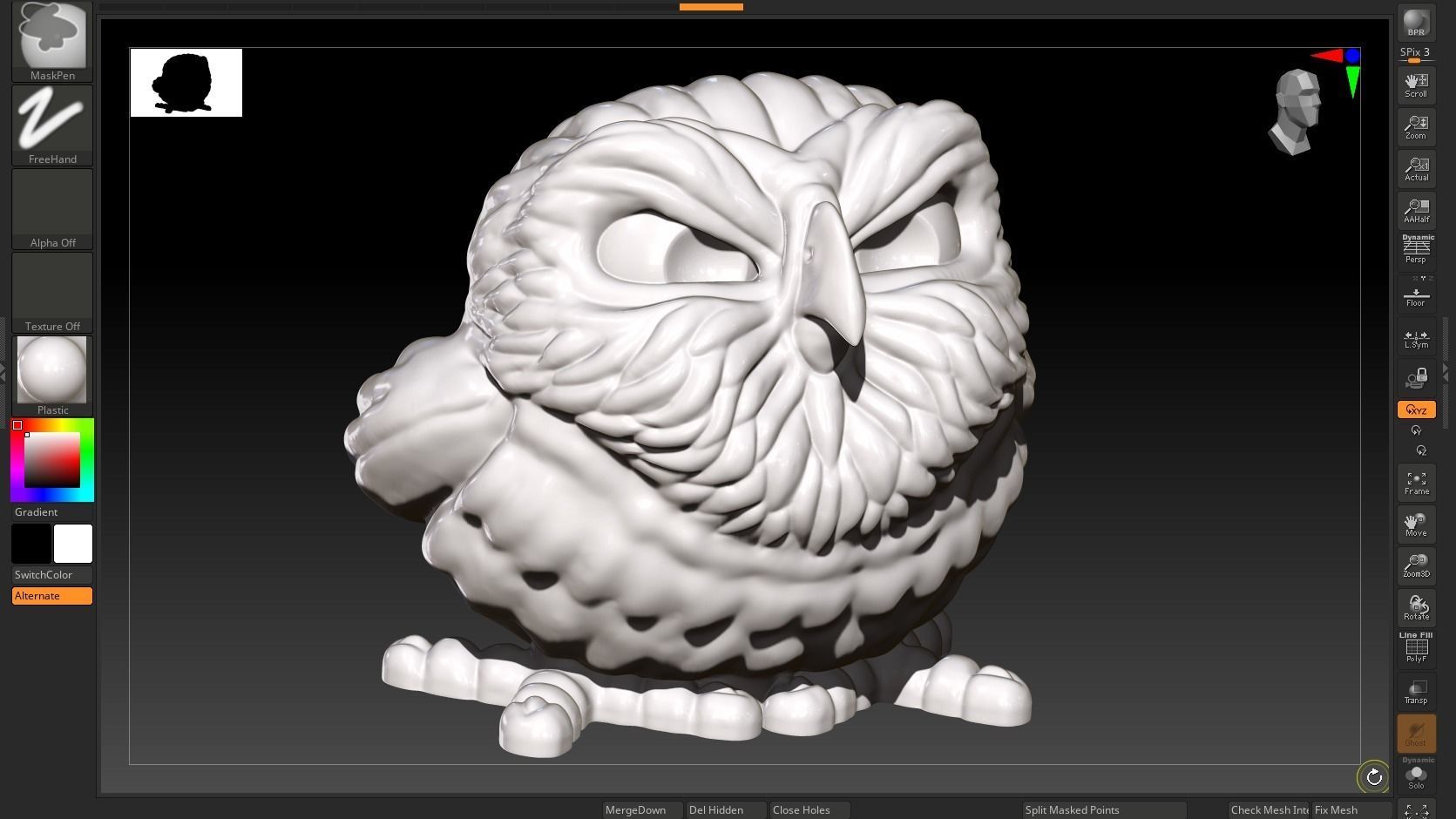 Angry Owl Digital STL File - 3D Printing 3D model 3D printable | CGTrader
