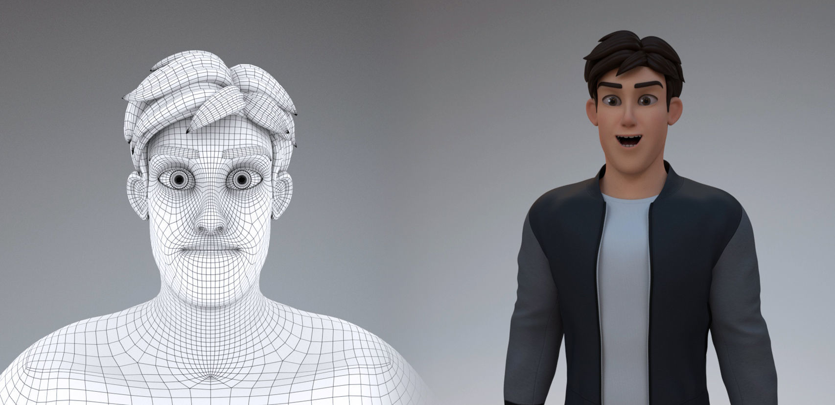 cartoon man 3D model rigged | CGTrader