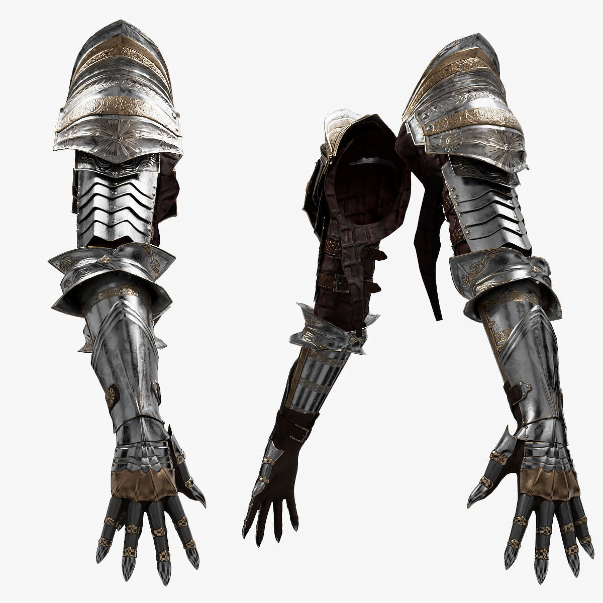 Female Knight Arm Armor Set MidPoly 3D model | CGTrader