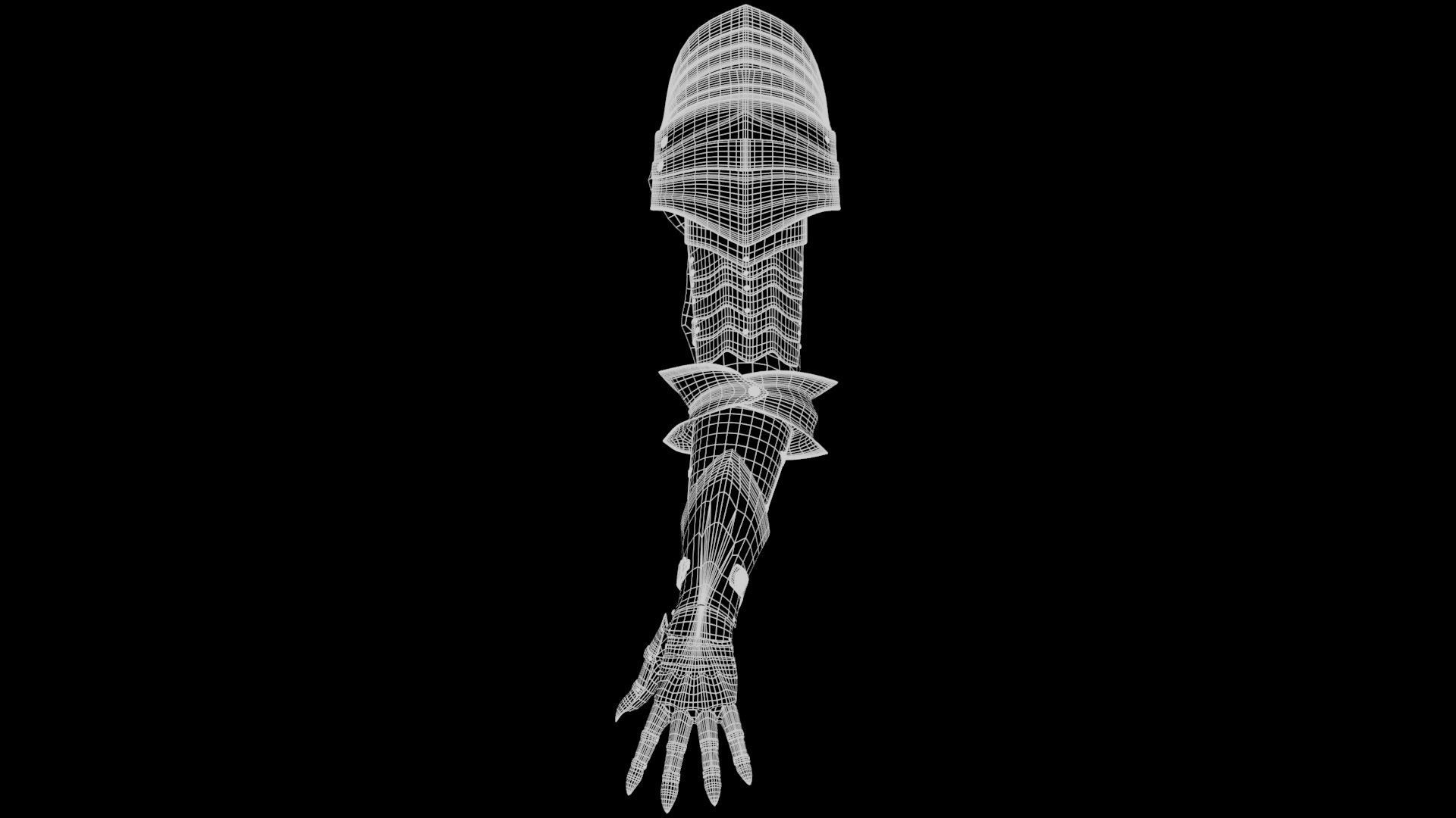 Female Knight Arm Armor Set MidPoly 3D model | CGTrader