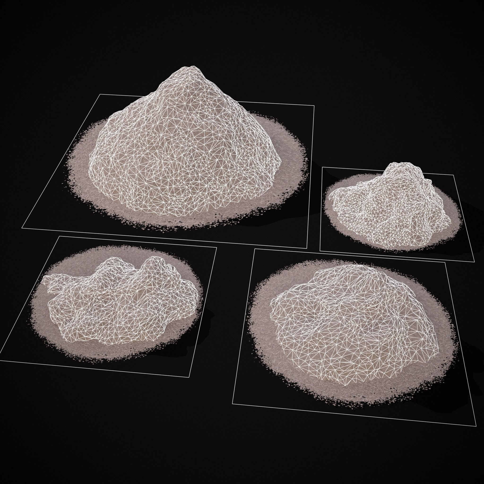 3D model White Rice Piles VR / AR / low-poly | CGTrader