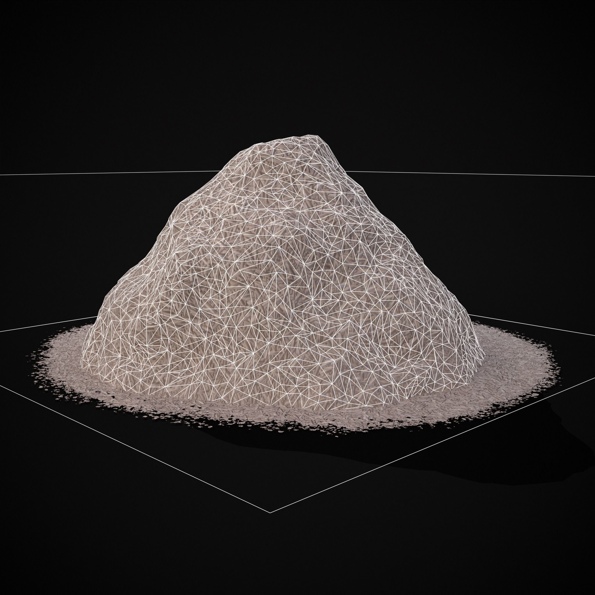 3D model White Rice Piles VR / AR / low-poly | CGTrader